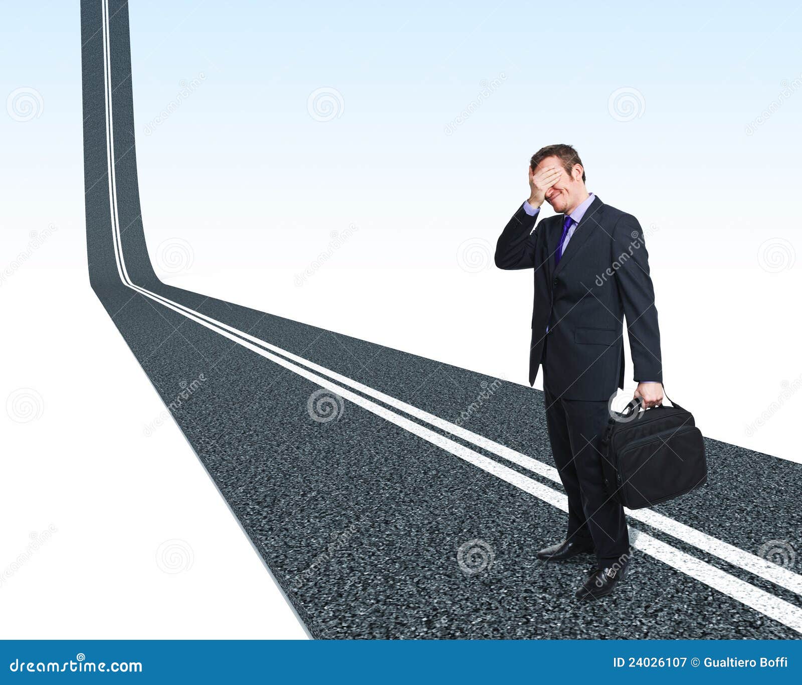 Hard way stock image. Image of standing, concept, asphalt - 24026107