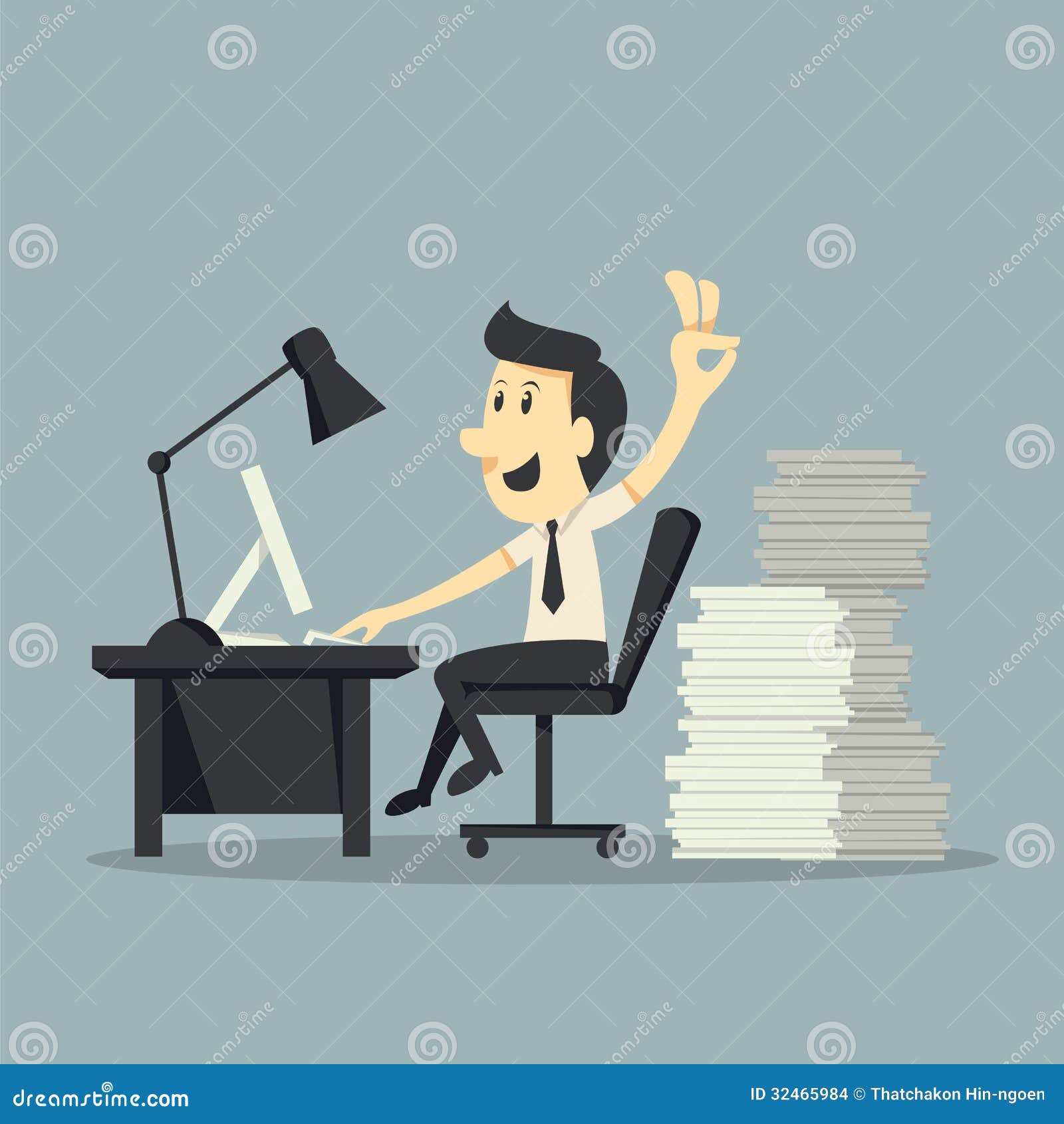 Hard Werkend vector illustratie. Illustration of gefrustreerd - 32465984