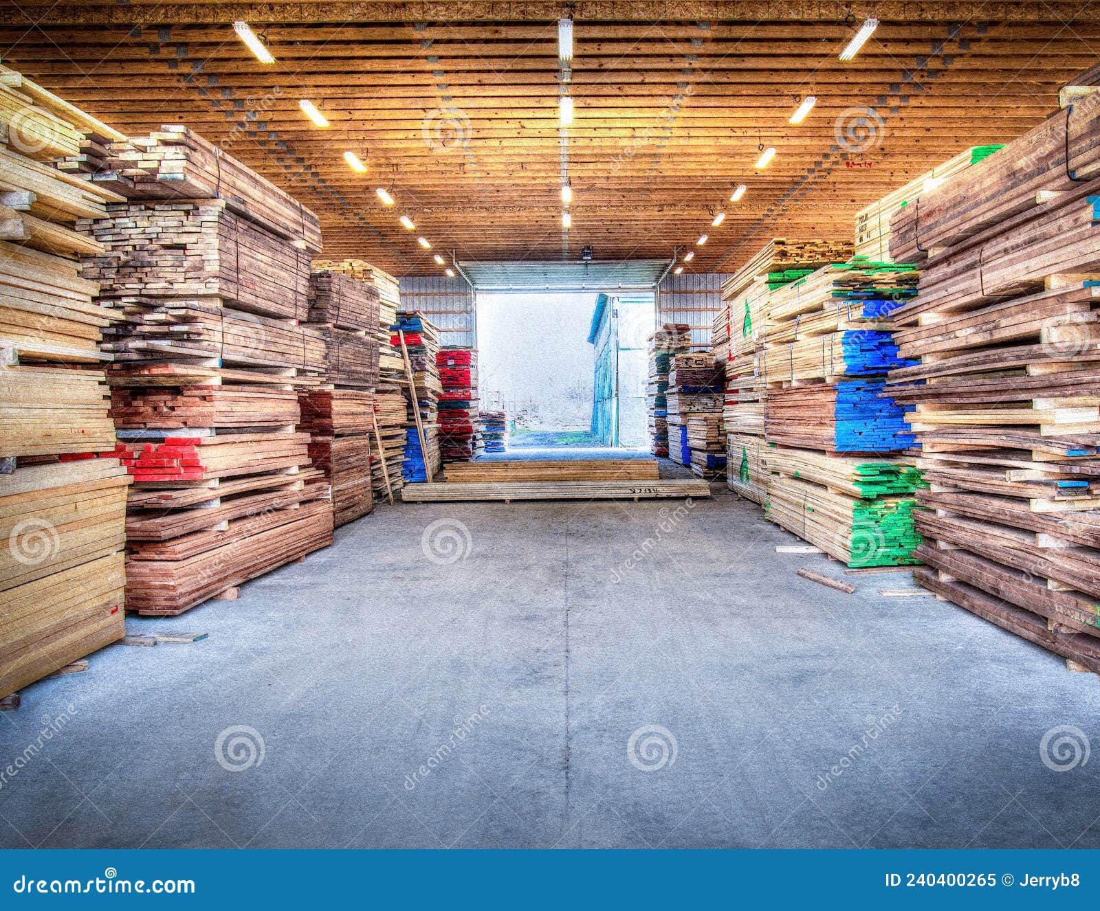 Hard Wood Lumber Yard Warehouse Stock Image - Image of stack ...