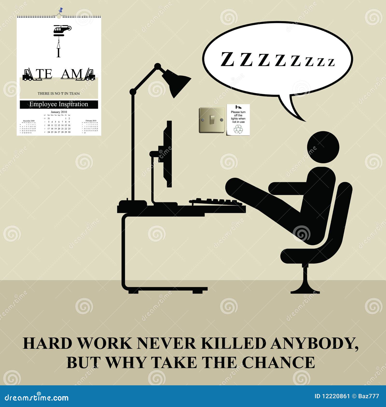 Hard work stock vector. Illustration of humour, employee - 12220861