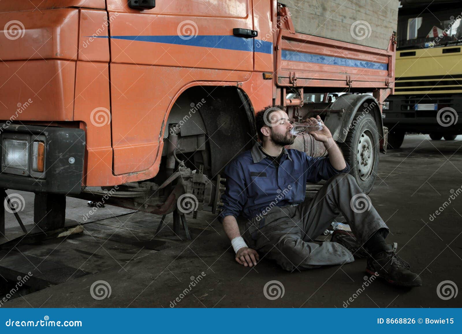 Hard work stock photo. Image of hard, truck, service, workshop - 8668826