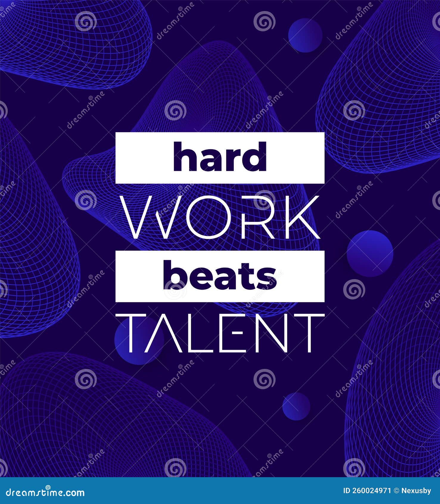 Hard Work Beats Talent Poster Design, Vector Stock Vector ...