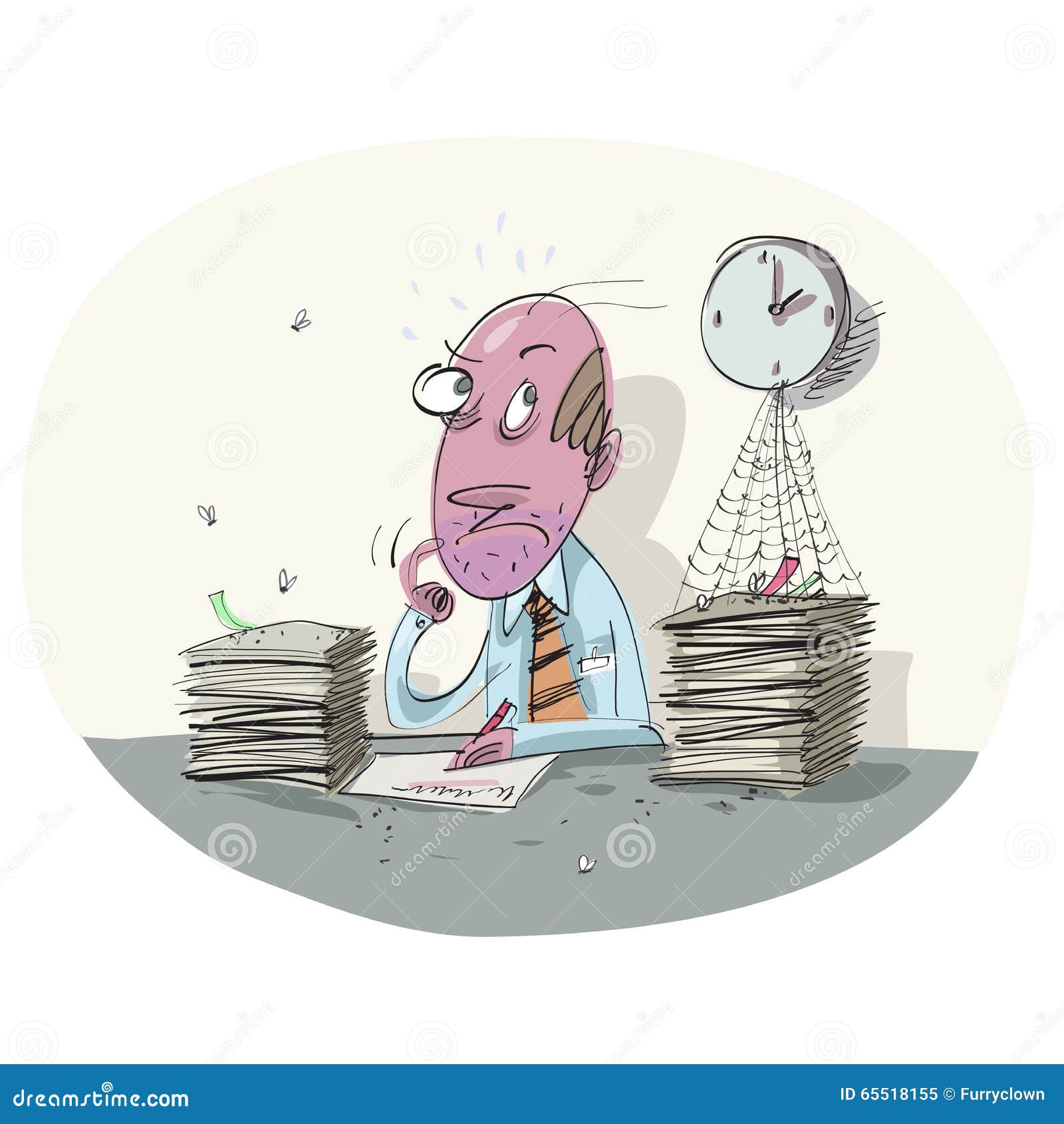 Hard Work stock vector. Illustration of document, pile - 65518155