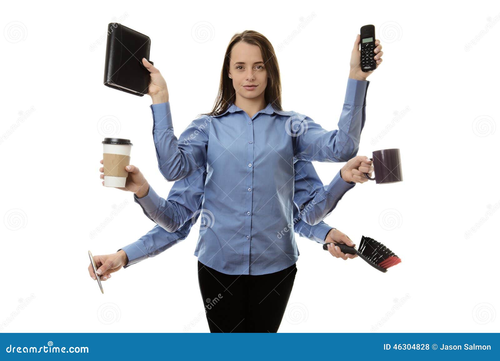 Hard at work stock photo. Image of multitasking, person - 46304828