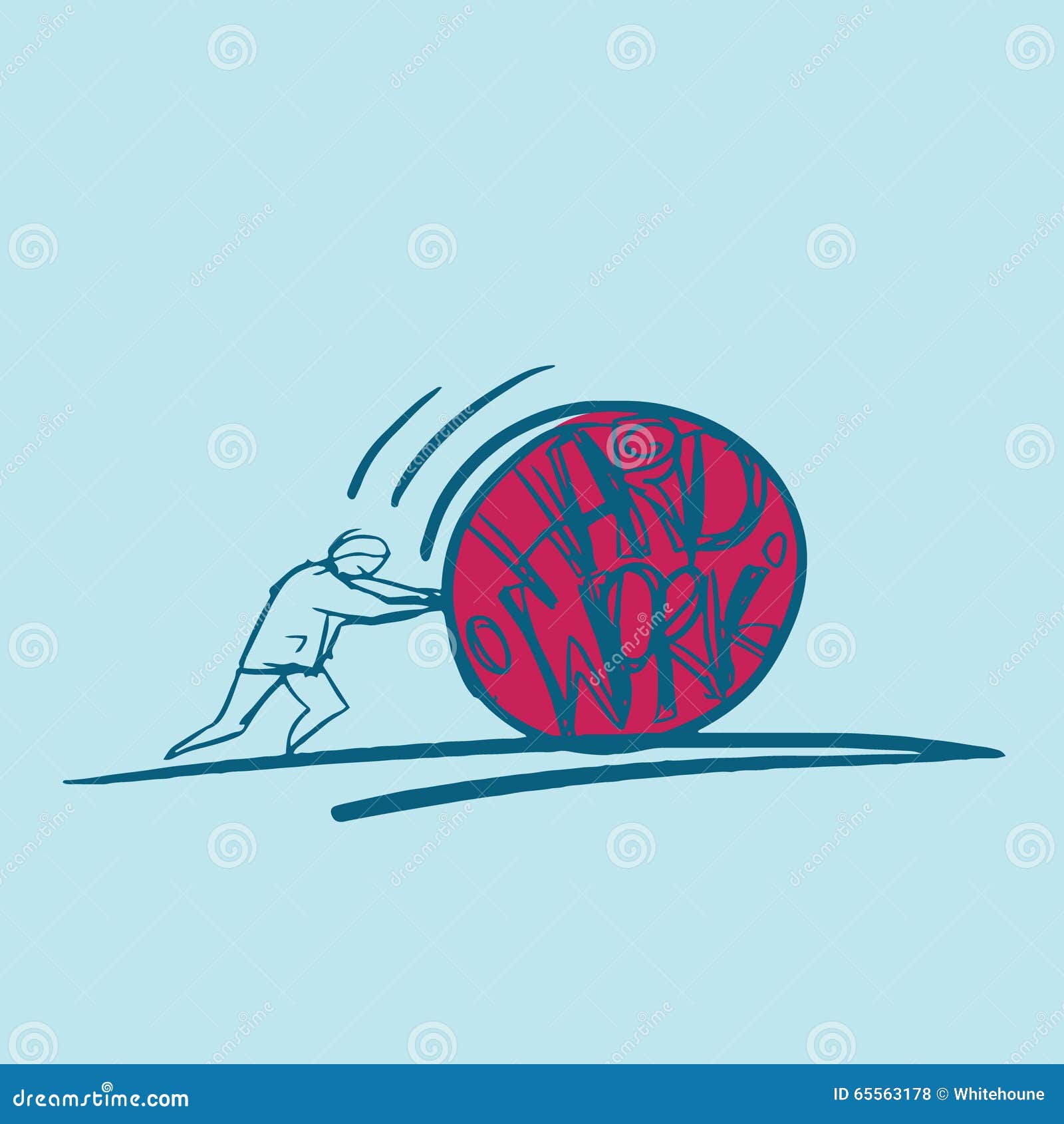 Hard work concept stock vector. Illustration of metaphorical - 65563178