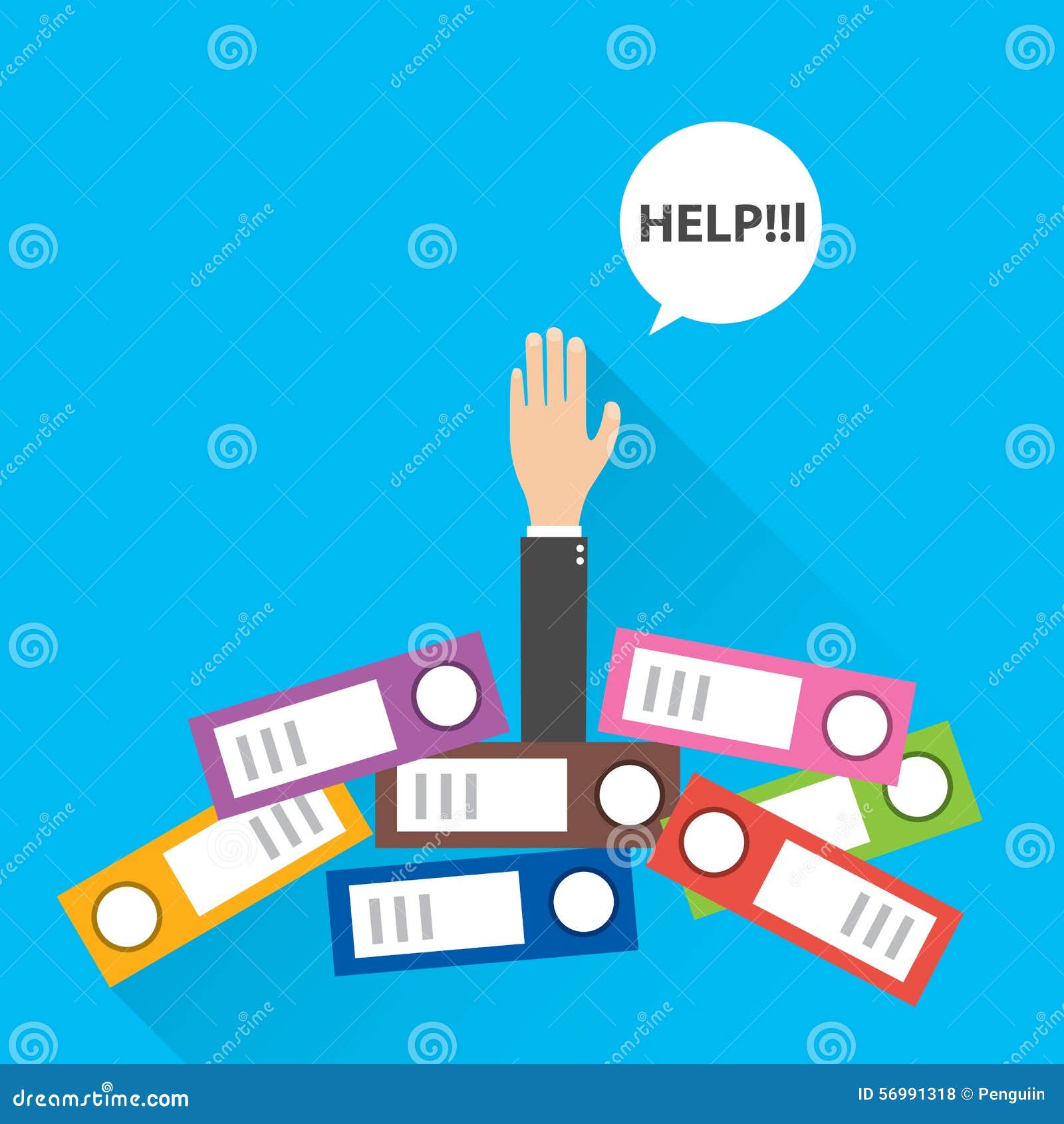 Hard work concept, vector stock vector. Illustration of businessman ...