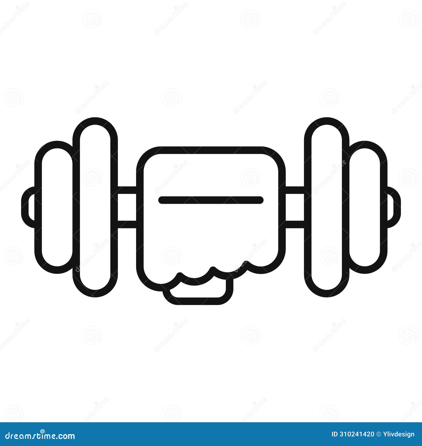 Hard Work Dumbbell Icon Outline Vector. Coping Skills Stress Stock ...