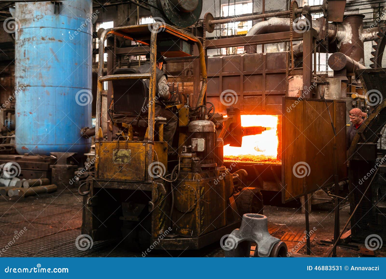 Hard work in a factory stock image. Image of founder - 46883531
