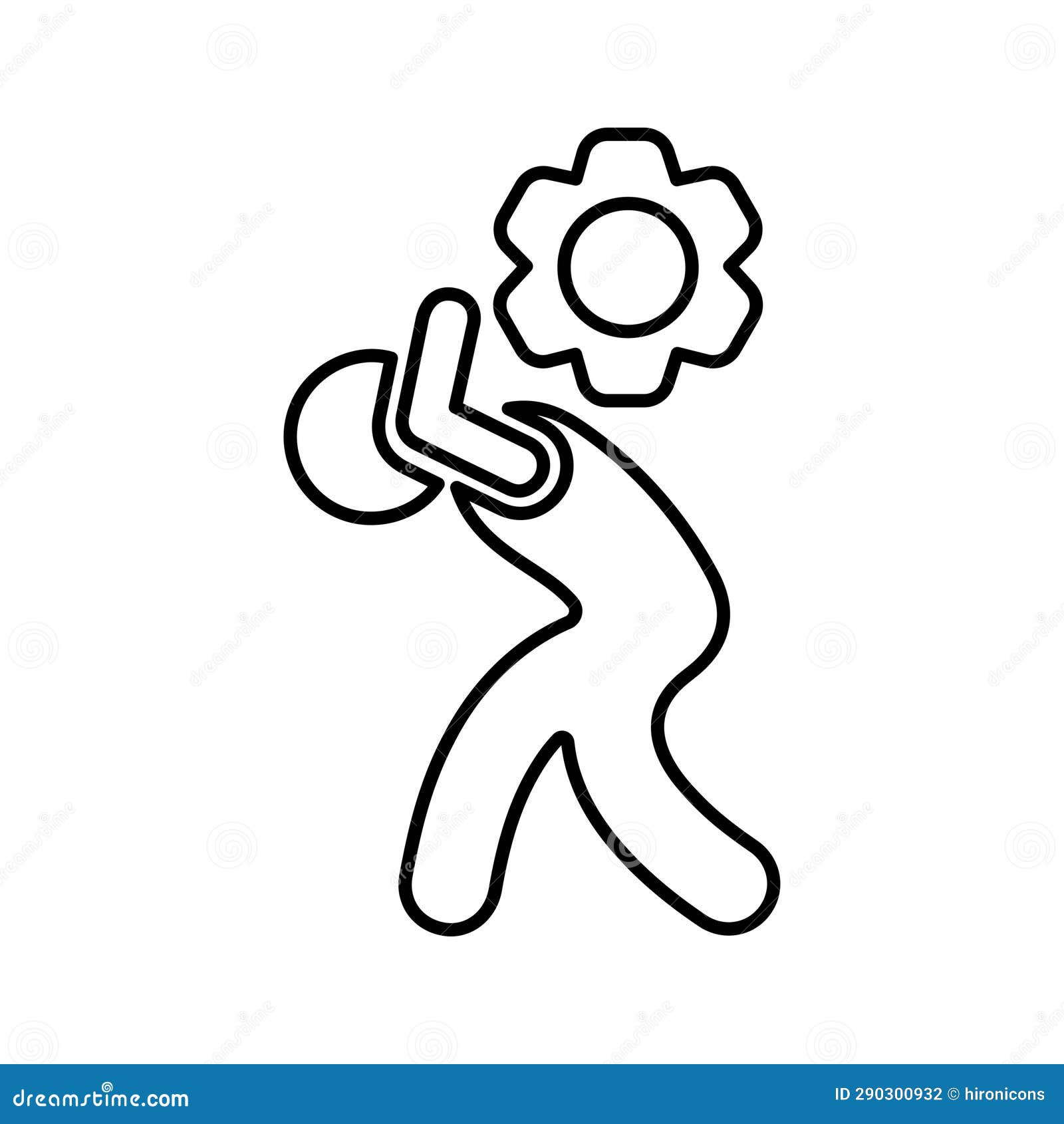 Hard Work icon stock illustration. Illustration of worker - 290300932