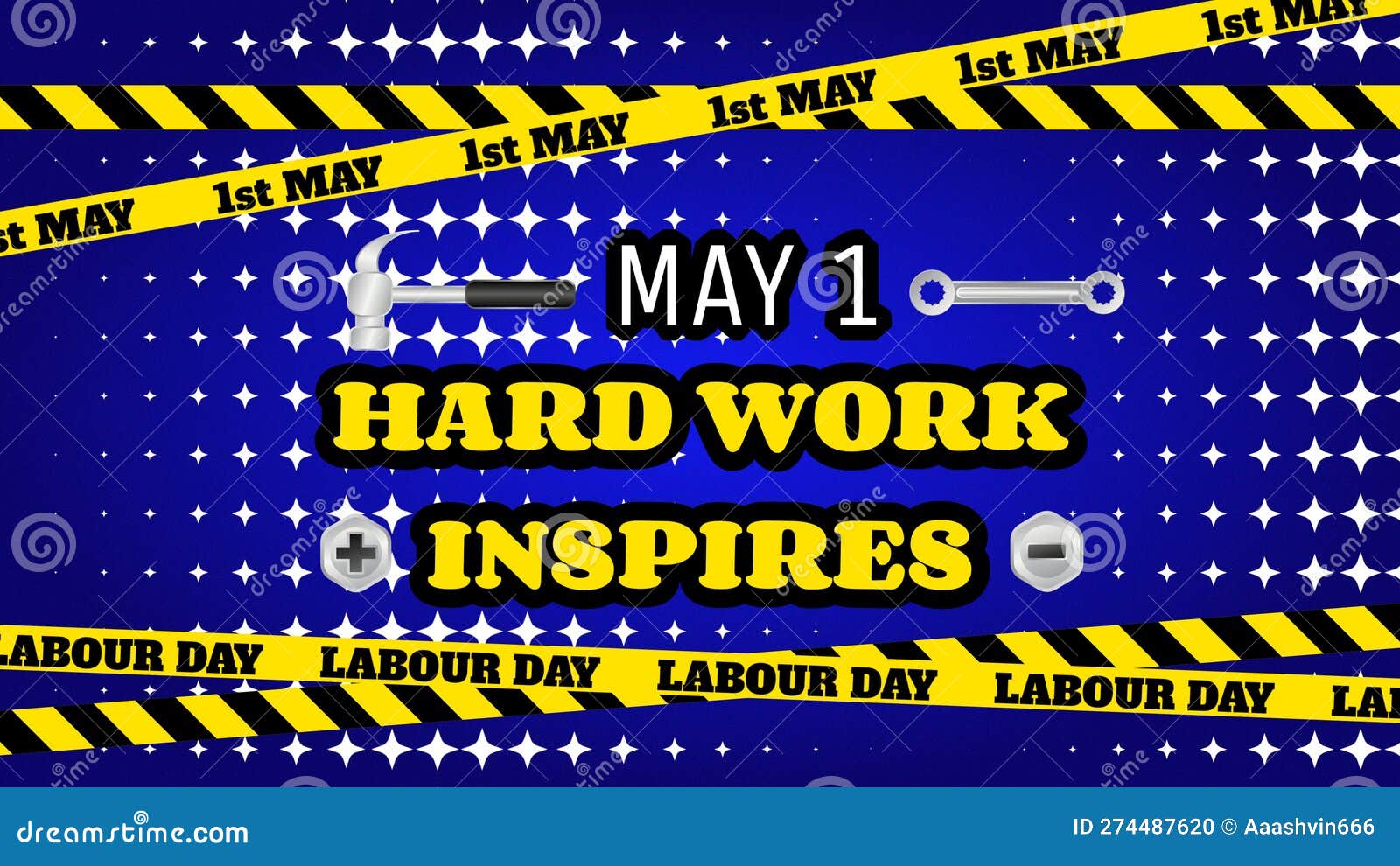 Hard Work Inspires Creative Quote Image Stock Illustration ...