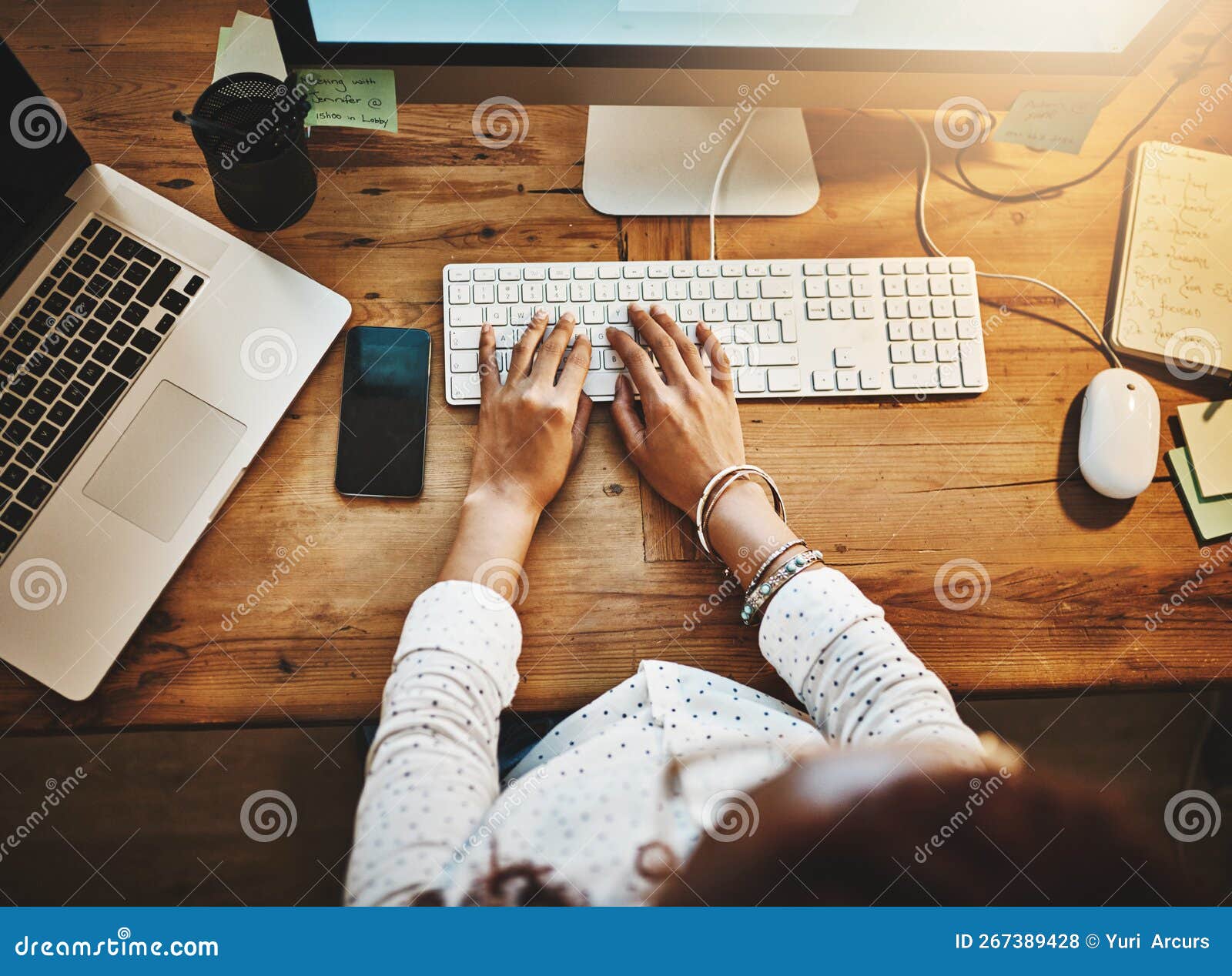 Hard Work Makes it Happen. Cropped High Angle Shot of a Businesswoman ...