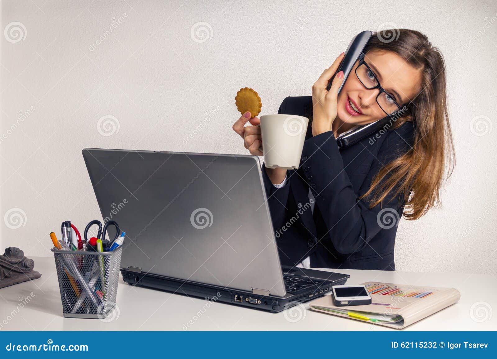 Hard work in office stock photo. Image of biscuit, coffee - 62115232