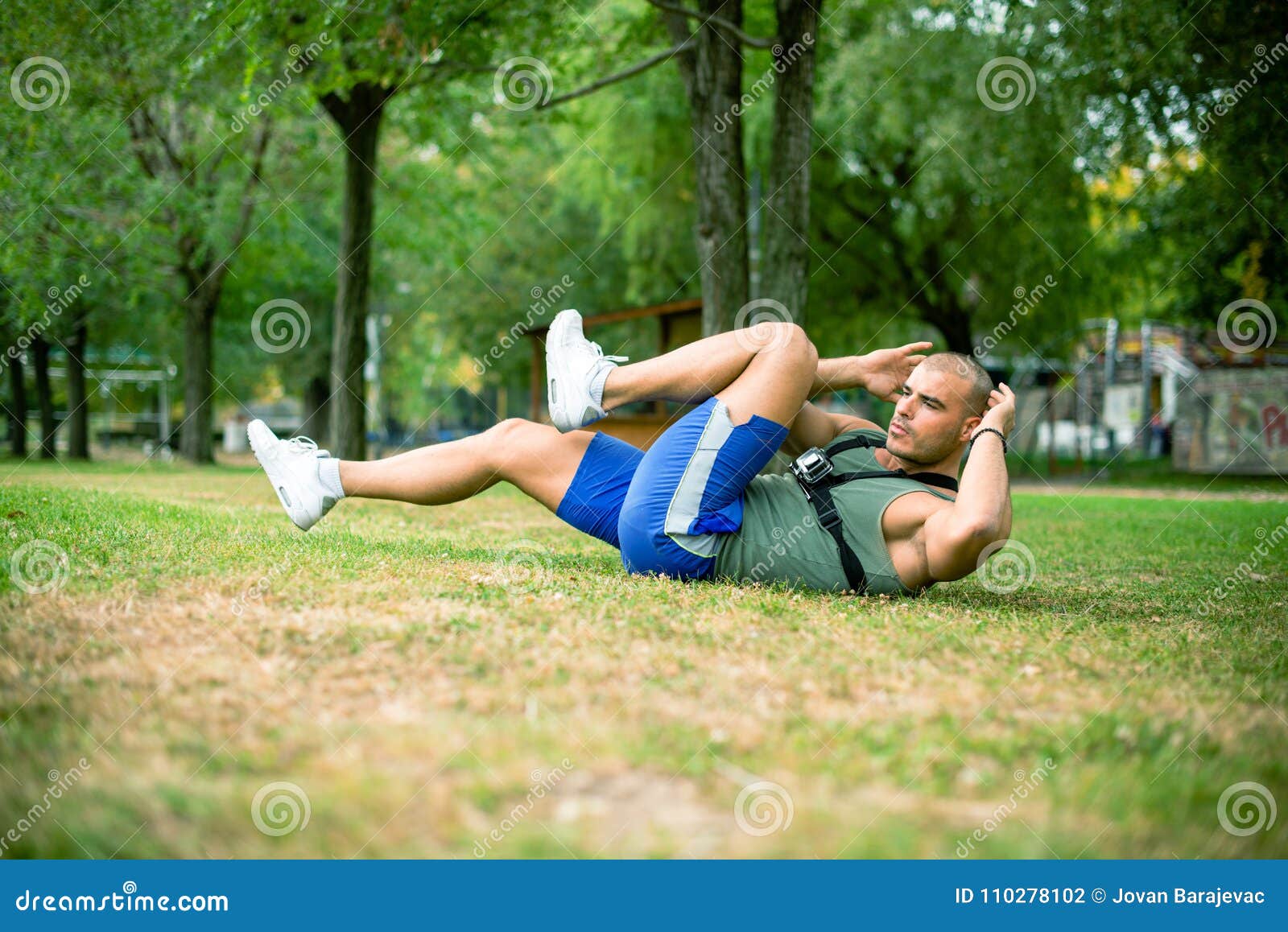 Hard work out in park stock photo. Image of clothing - 110278102