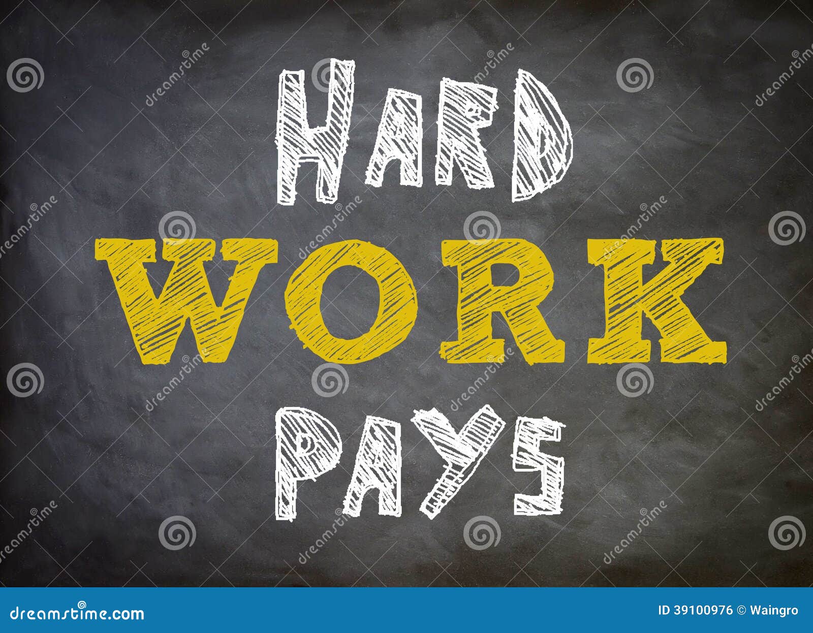 Hard work pays stock illustration. Illustration of plan - 39100976