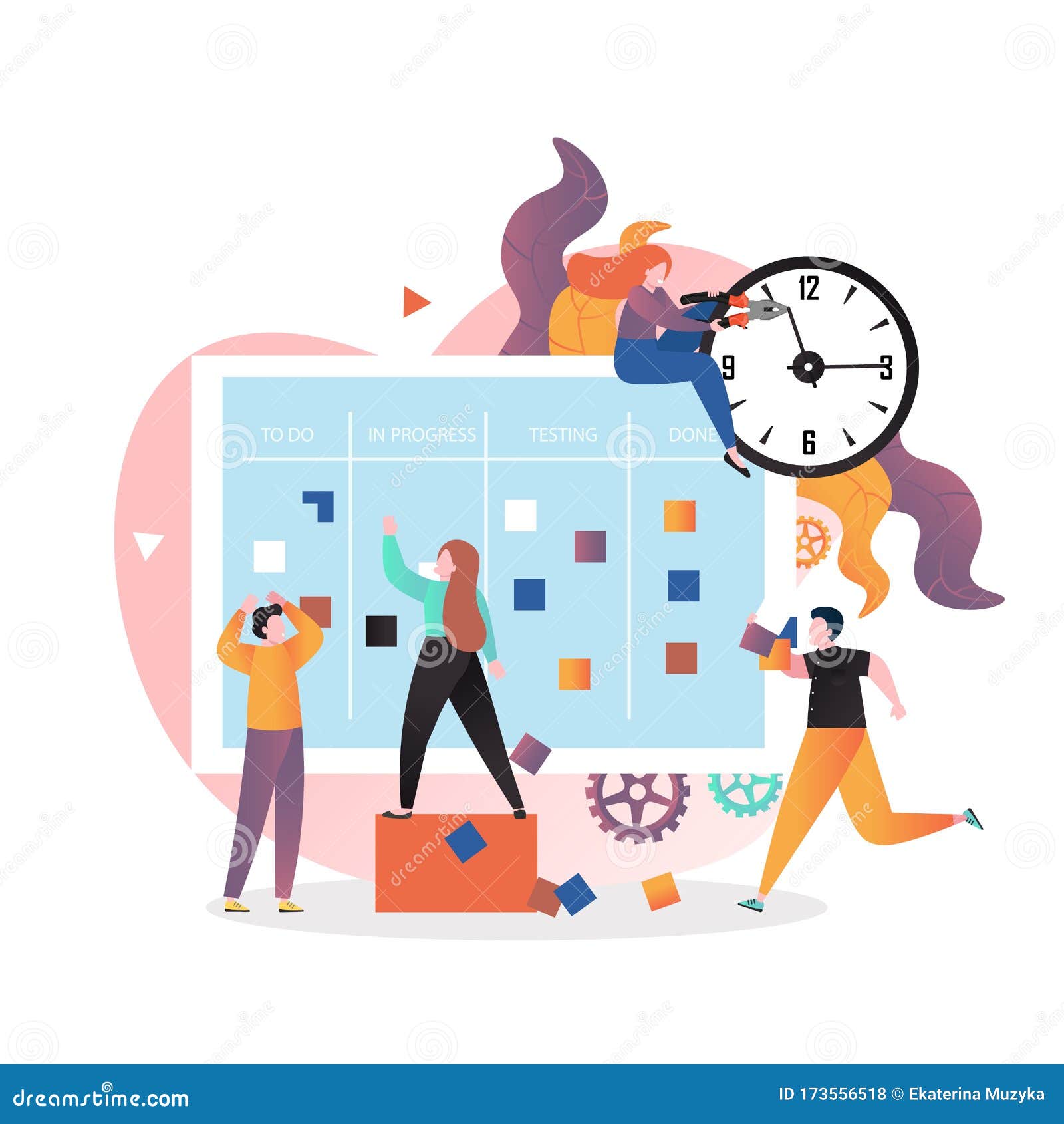 Hard Work Vector Concept for Web Banner, Website Page Stock Vector ...