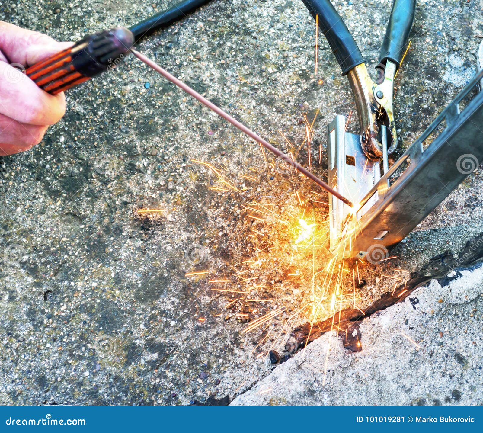 Hard Work, Welding Torch and Sparks Stock Image - Image of weld, mask ...