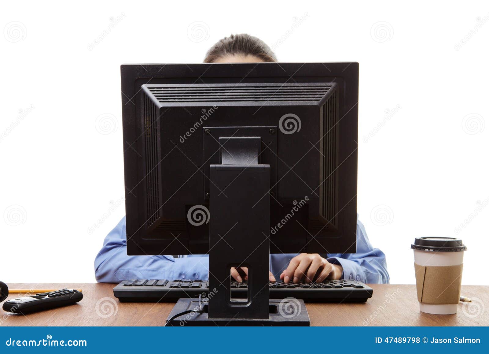 Hard at work stock photo. Image of office, person, computer - 47489798