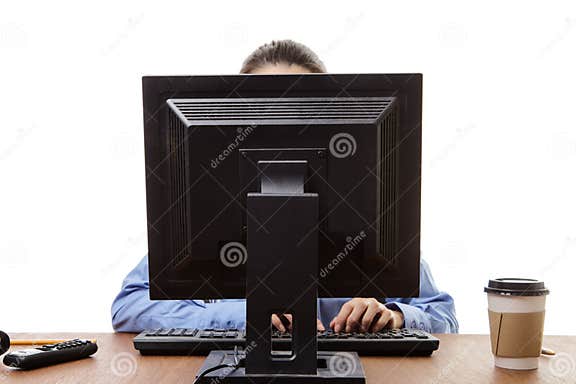 Hard at work stock photo. Image of office, person, computer - 47489798
