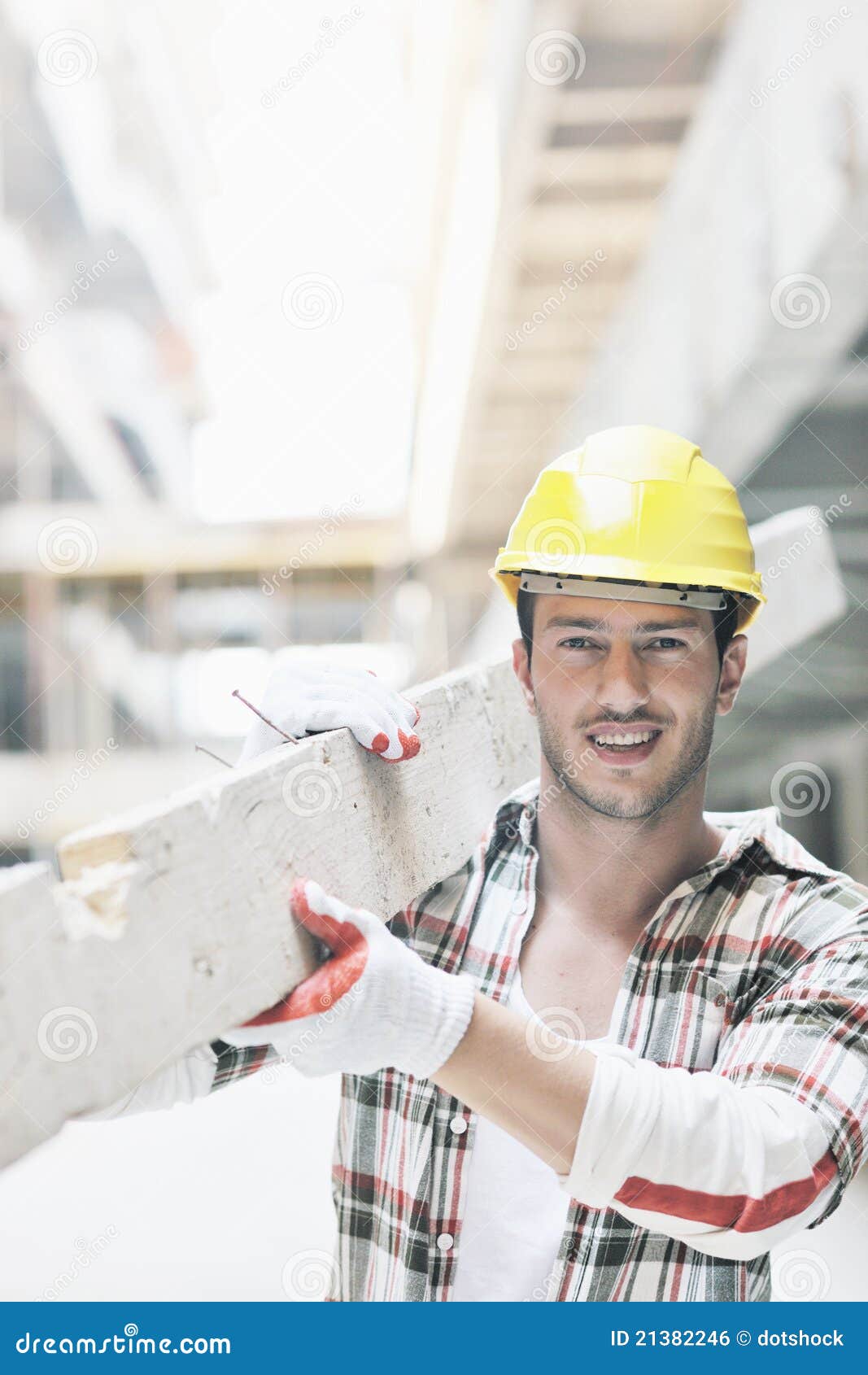 Hard Worker on Construction Site Stock Photo - Image of foreman ...