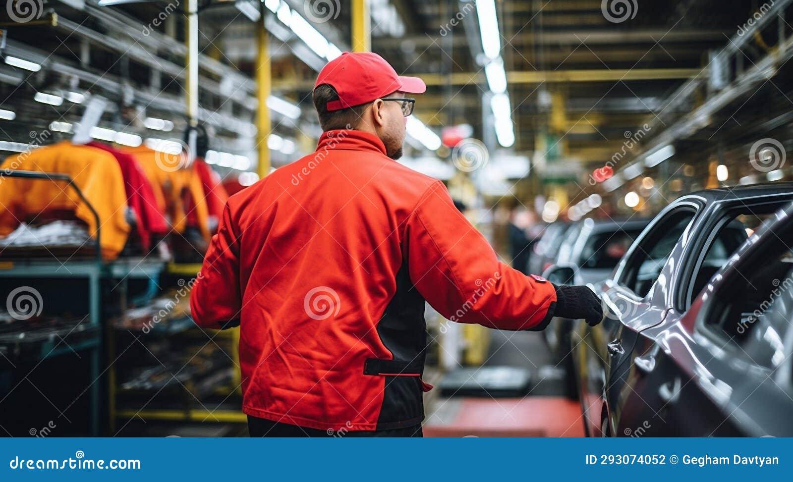 Hard Worker in the Factory, Worker in Working Place, Security Worker at ...