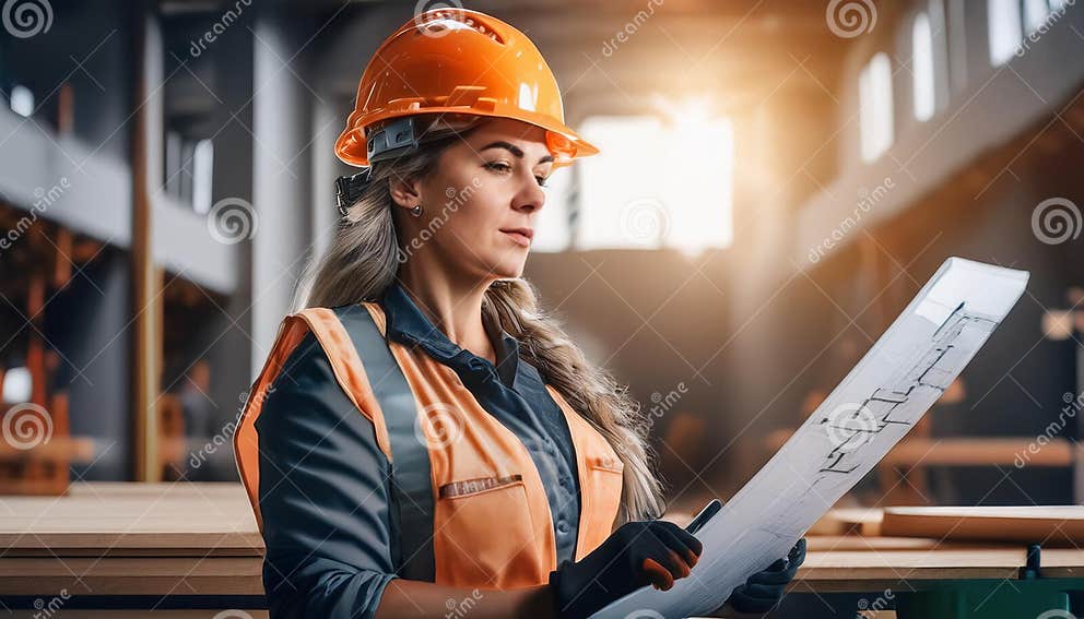 Hard Workers Involved in Construction Activities Stock Illustration ...