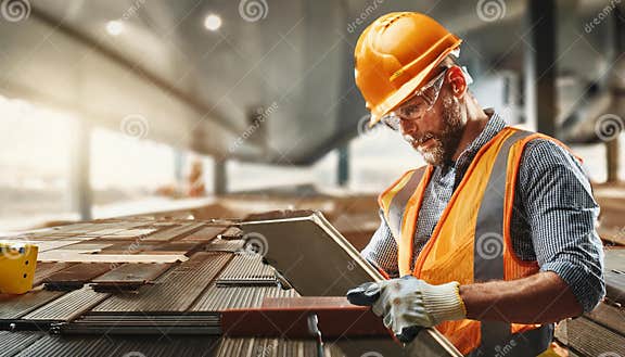 Hard Workers Involved in Construction Activities Stock Illustration ...
