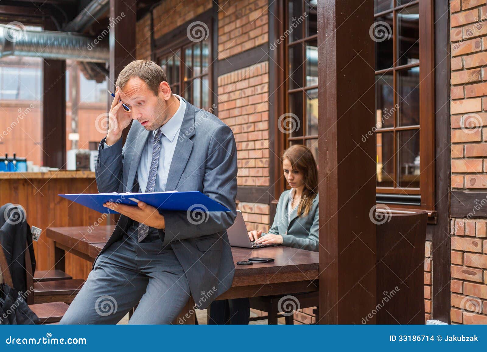 Hard Working Boss with His Secretary. Stock Photo - Image of hand ...