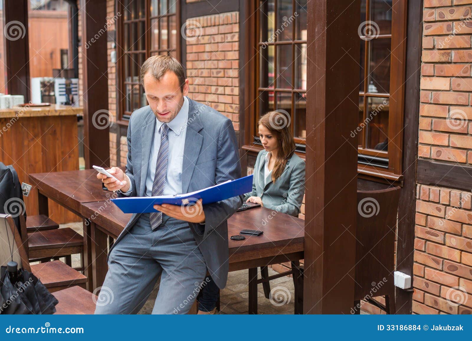 Hard Working Boss with His Secretary. Stock Photo - Image of ...