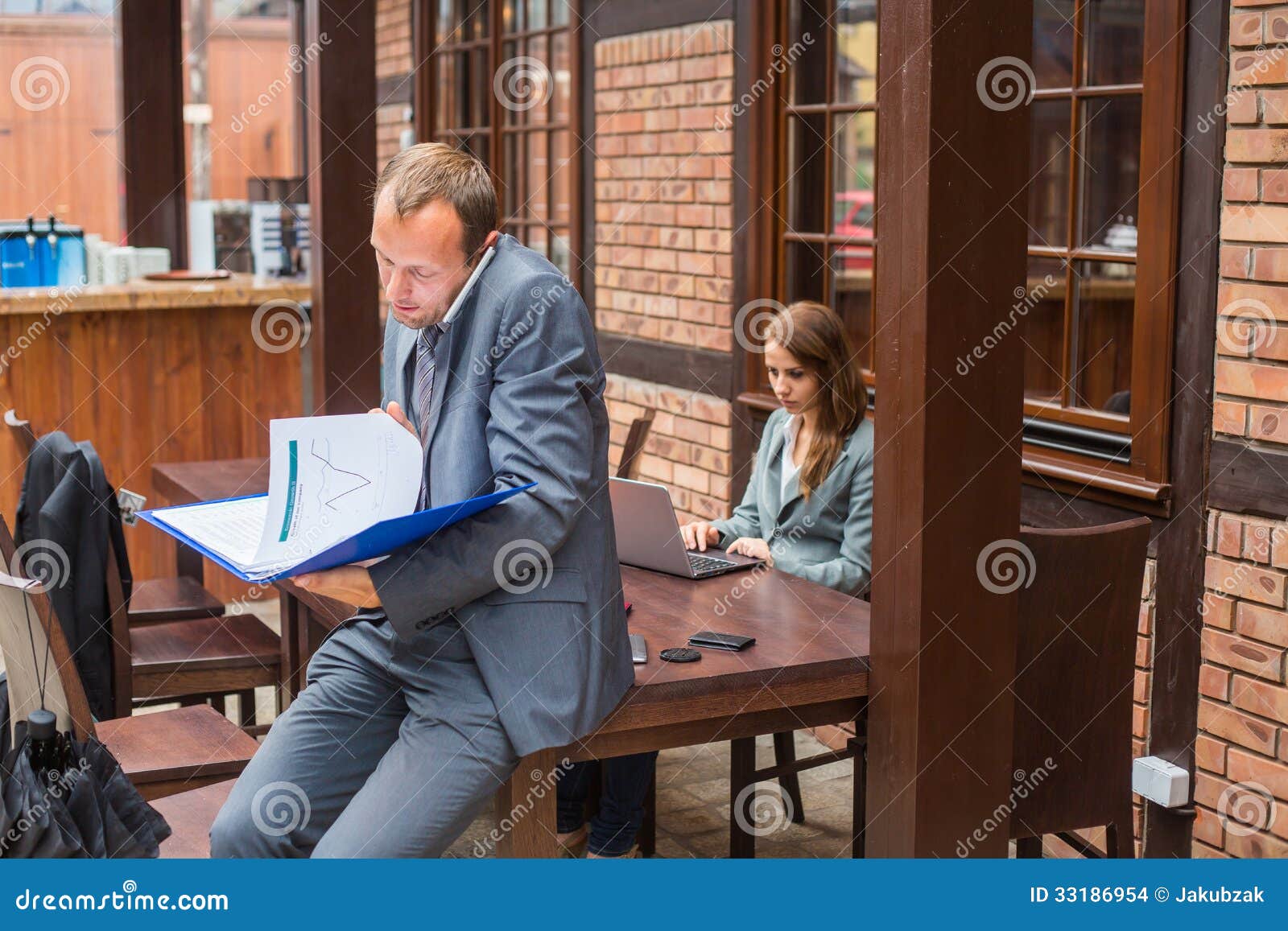Hard Working Boss with His Secretary. Stock Photo - Image of internet ...