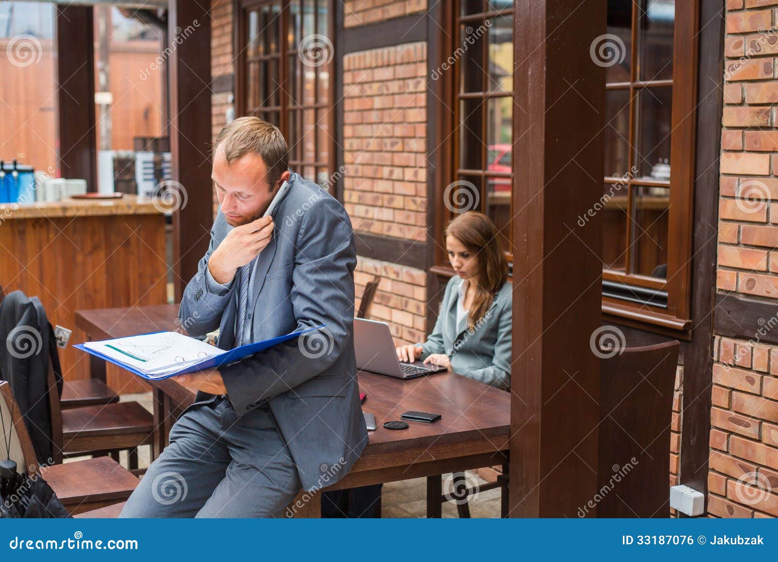 Hard Working Boss with His Secretary. Stock Photo - Image of boss ...