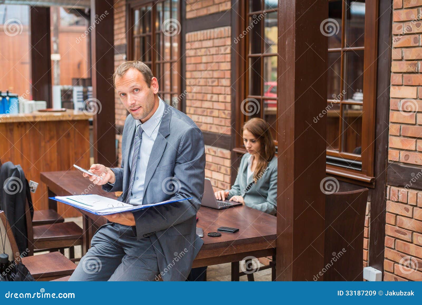 Hard Working Boss with His Secretary. Stock Image - Image of hands ...