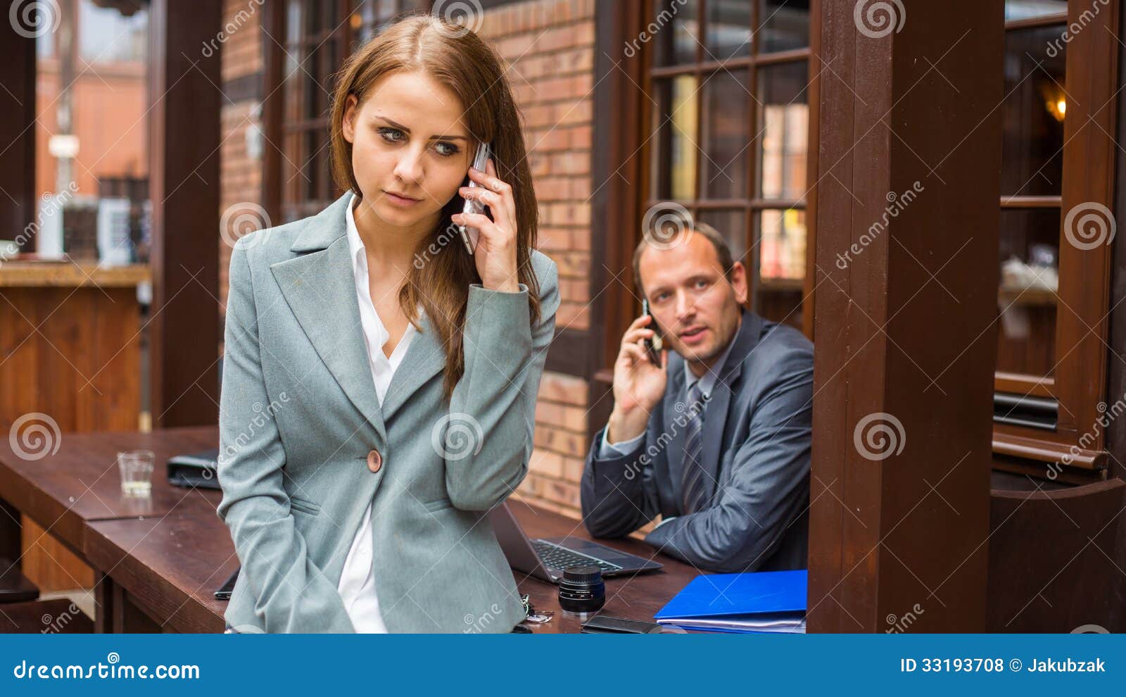 Hard Working Boss With His Secretary. Royalty Free Stock Photos - Image ...