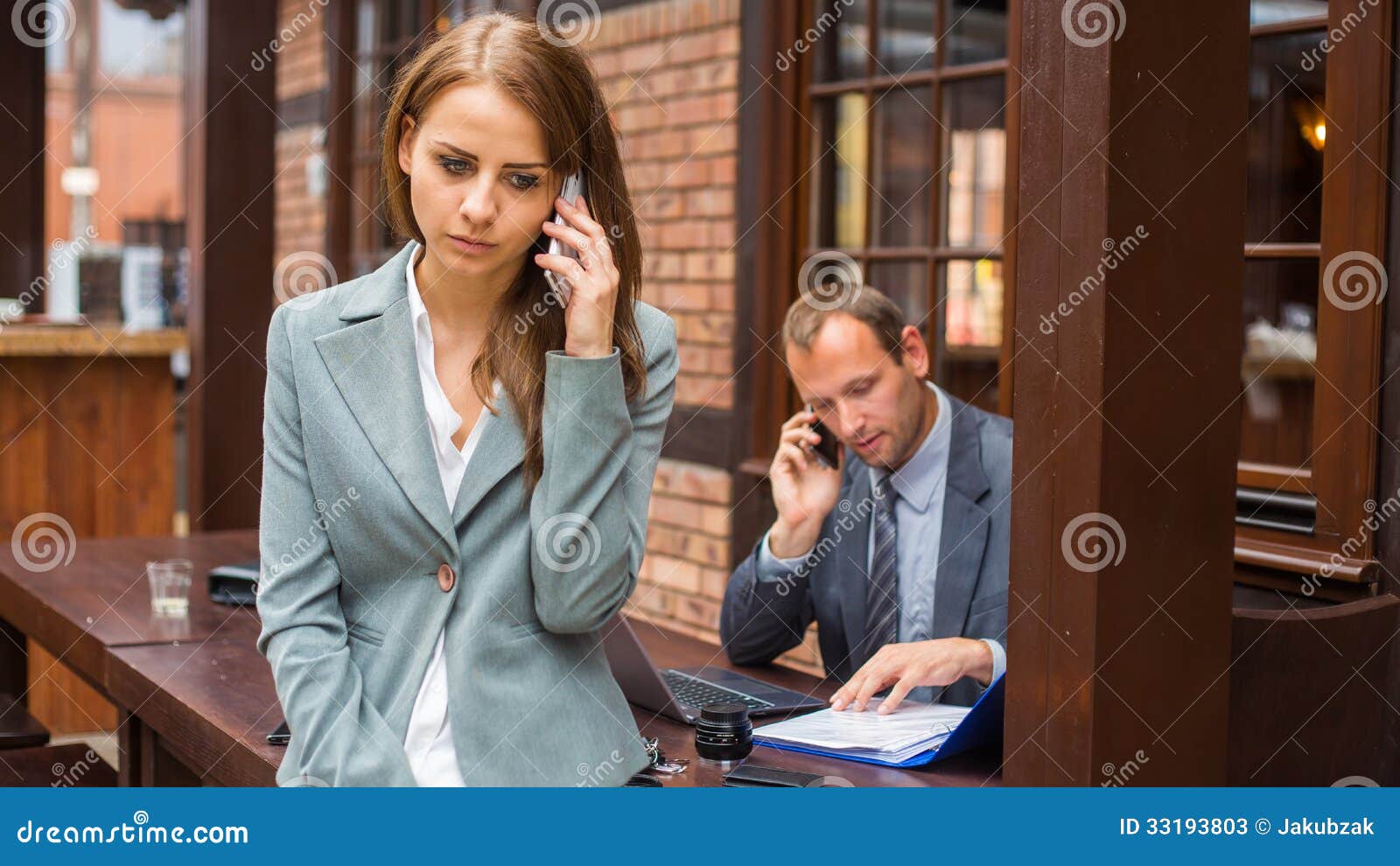 Hard Working Boss with His Secretary. Stock Image - Image of network ...