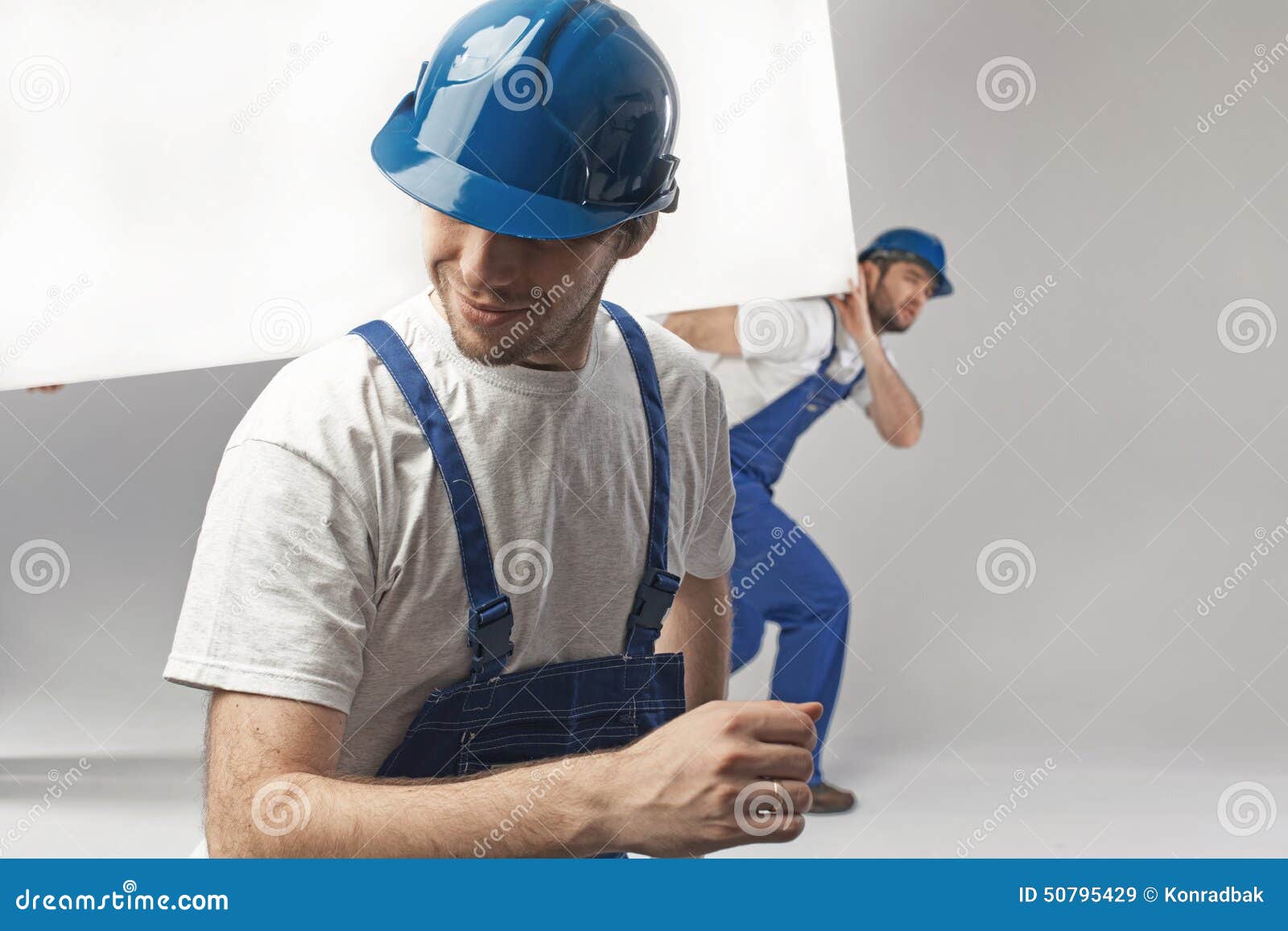 Hard-working Builders during the Renovation Stock Image - Image of ...