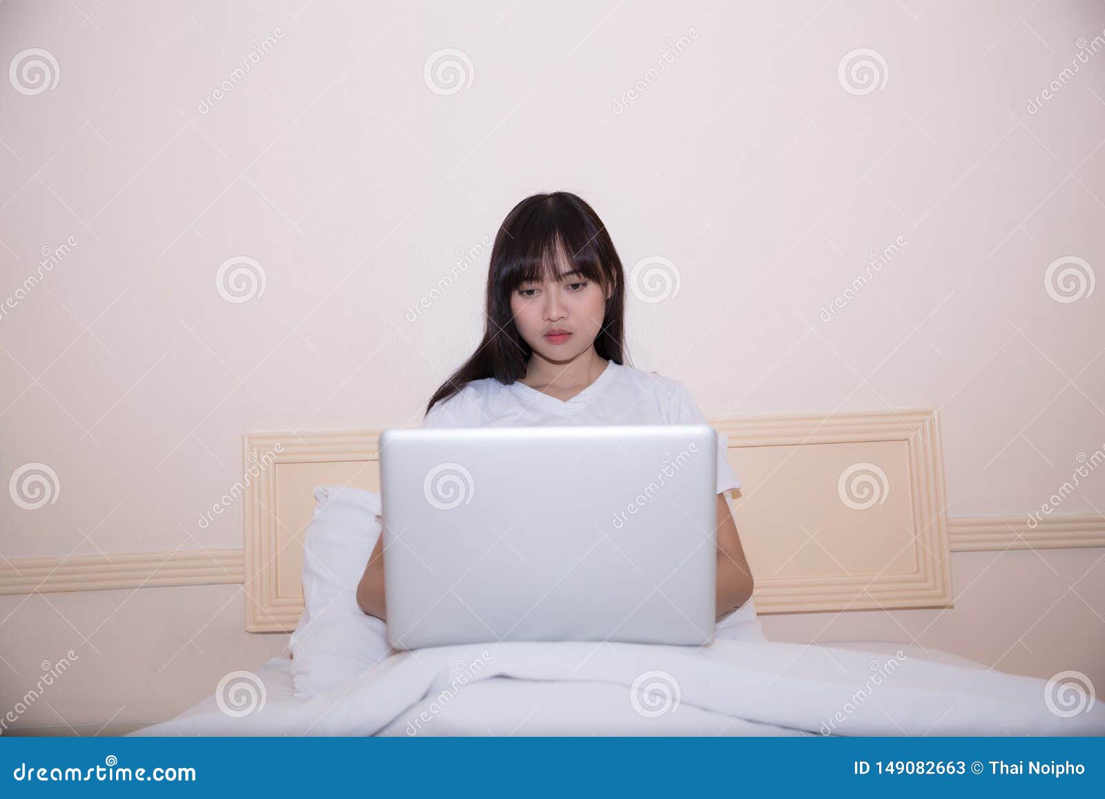 Hard Working Even at Morning Stock Image - Image of attractive, indoor ...