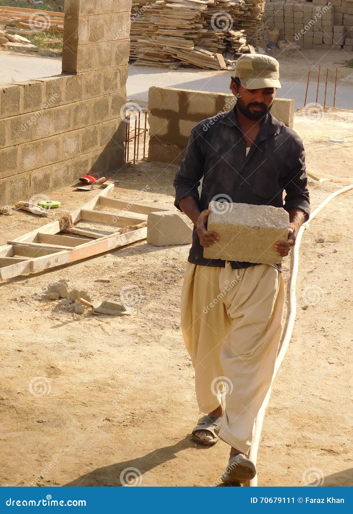 Hard Working Labor. stock image. Image of working, asia - 70679111