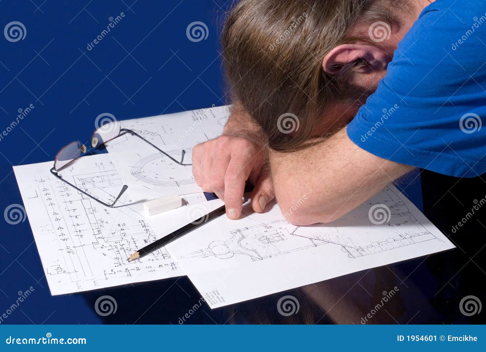 Hard-working man stock image. Image of desk, construction - 1954601