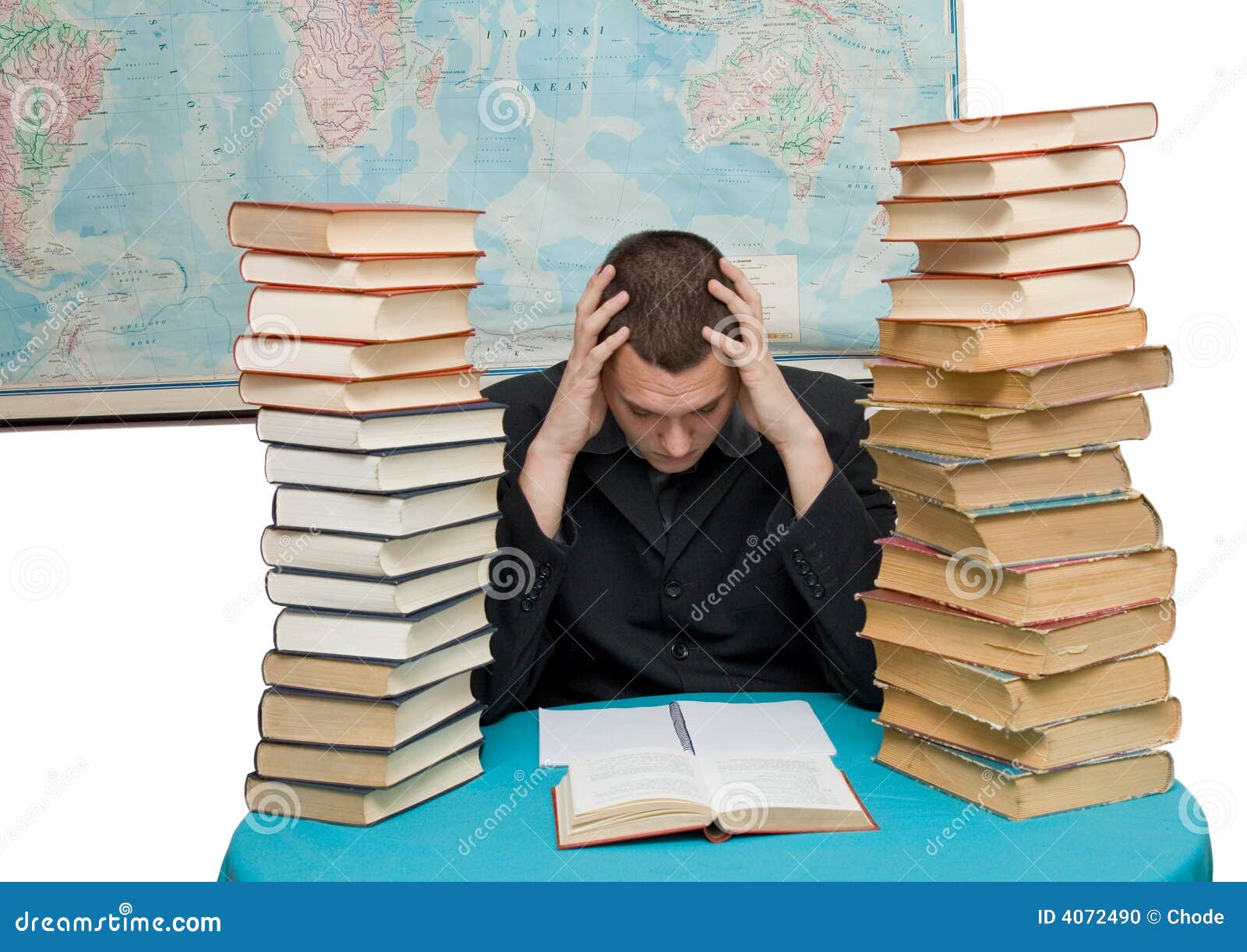 Hard working man stock photo. Image of exam, deadline - 4072490