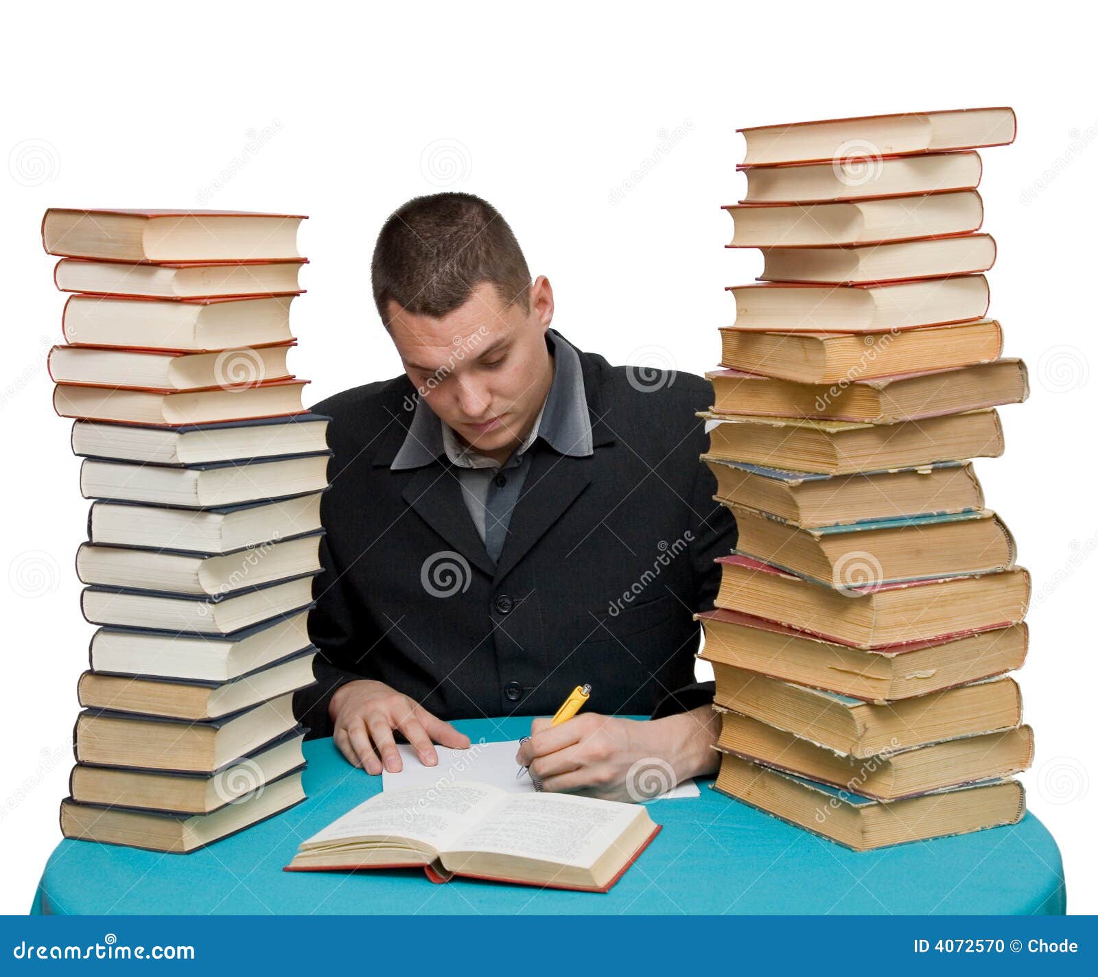 Hard working man stock photo. Image of learn, education - 4072570