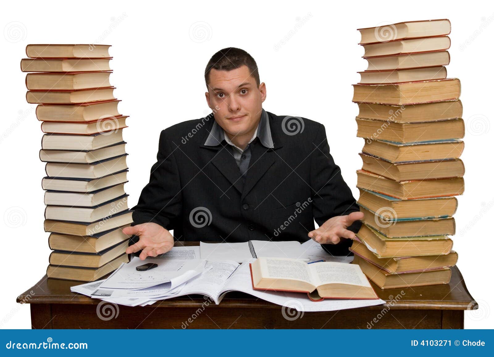 Hard working man stock image. Image of depressed, school - 4103271