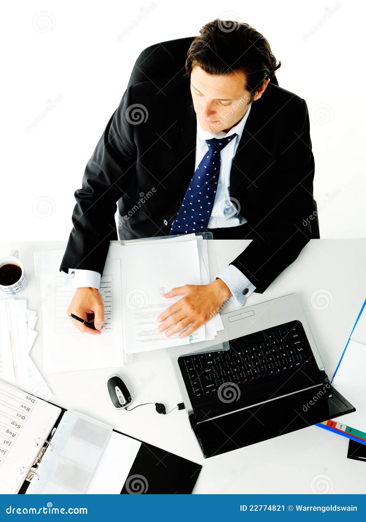 Hard working man at desk stock image. Image of support - 22774821