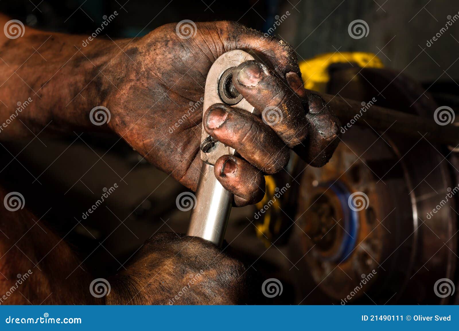 Hard Working Man with Hands Stock Image - Image of industry, bolt: 21490111