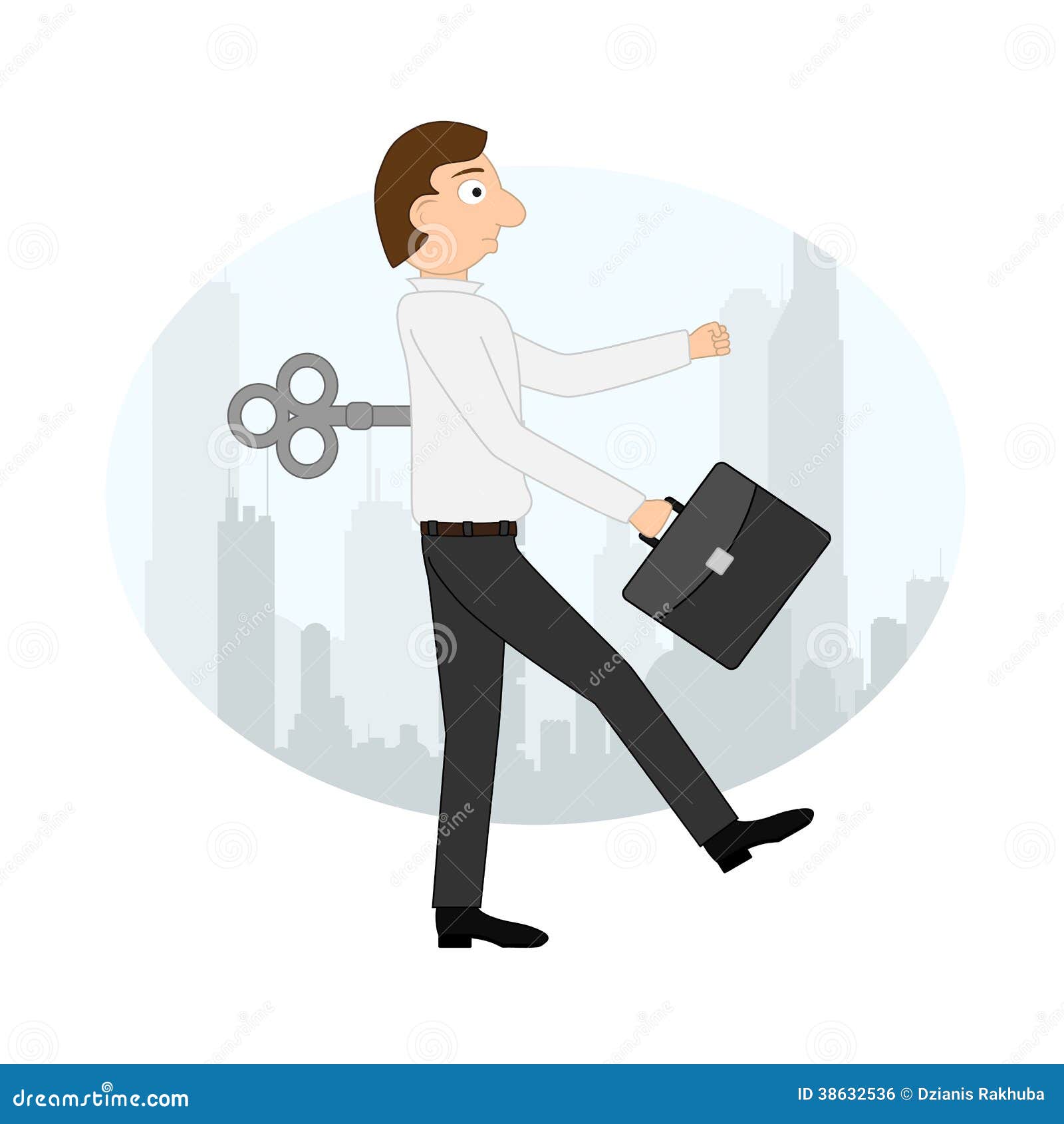 Hard working man stock vector. Illustration of employee - 38632536