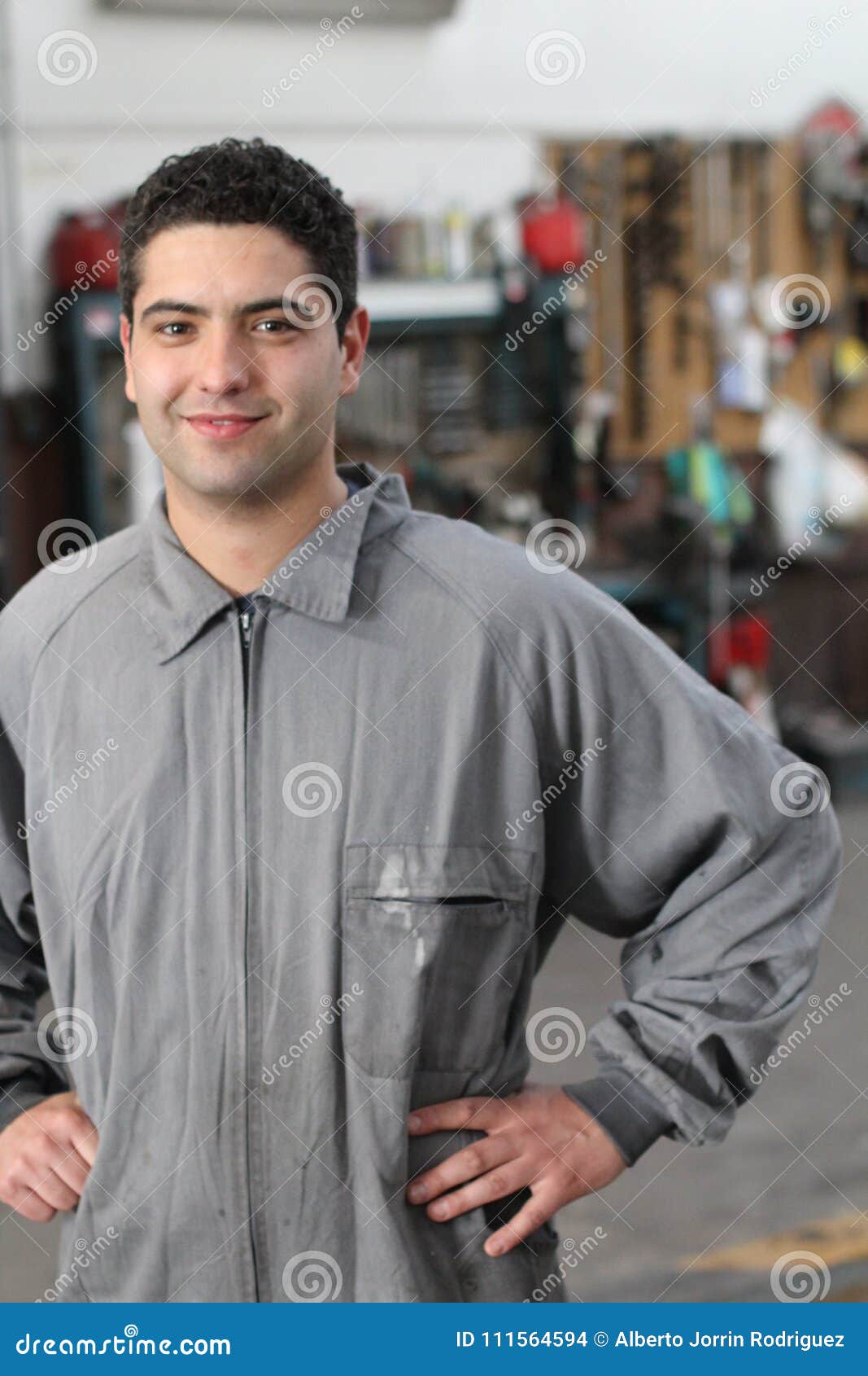 Hard working man portrait stock photo. Image of auto - 111564594