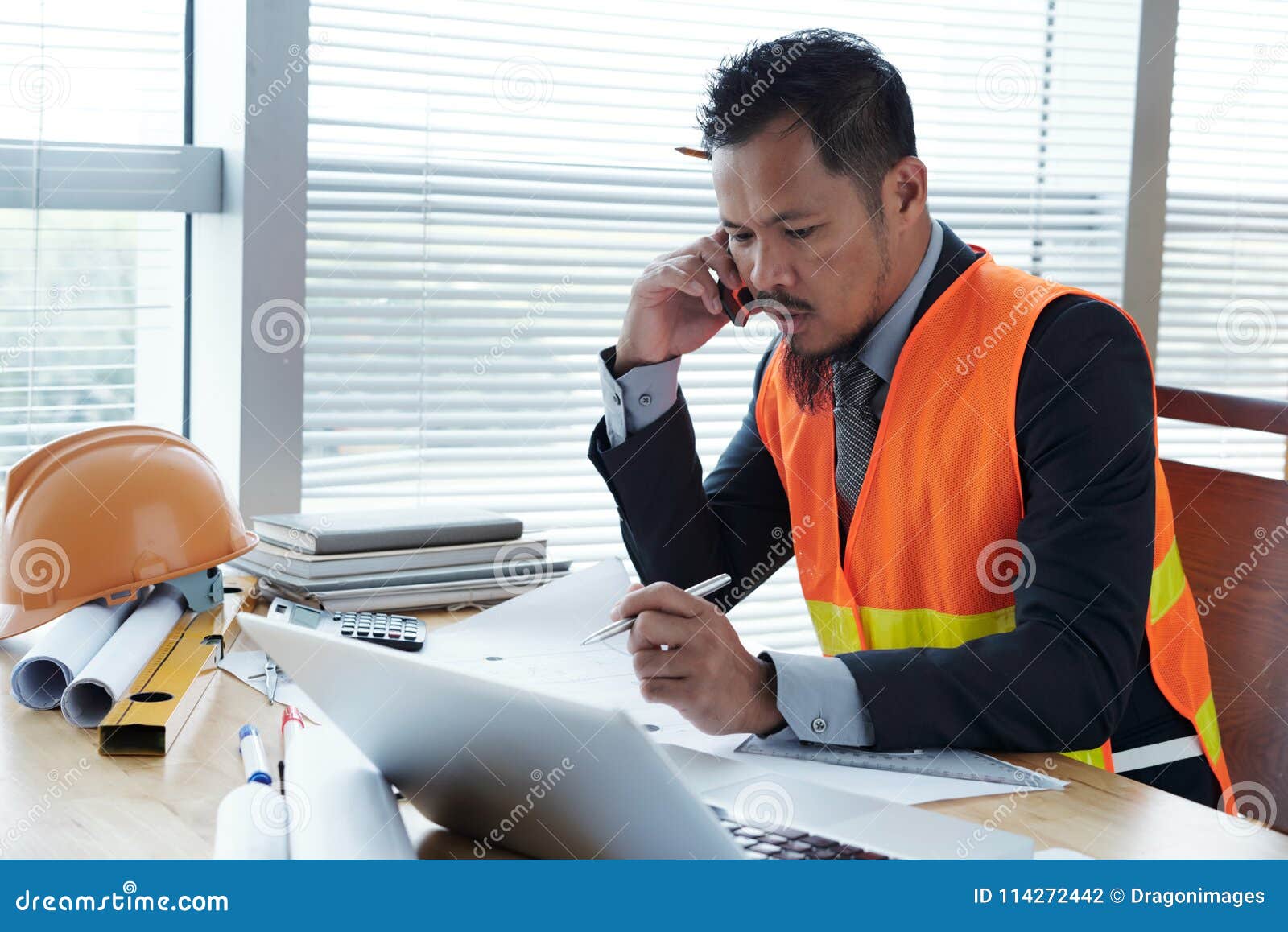 Hard working on project stock photo. Image of housing - 114272442