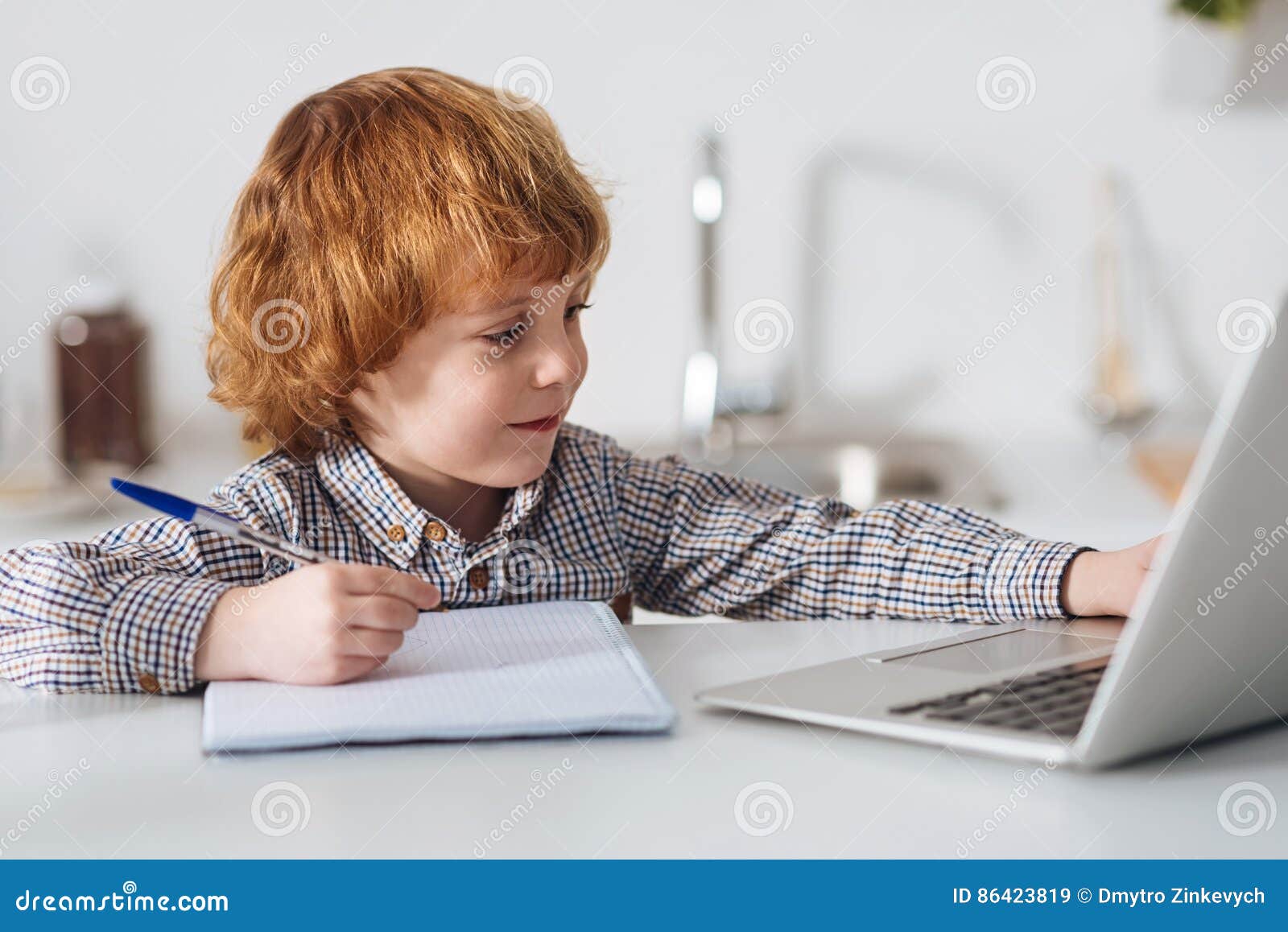 Hard Working Smart Boy Studying for His Test Stock Image - Image of ...