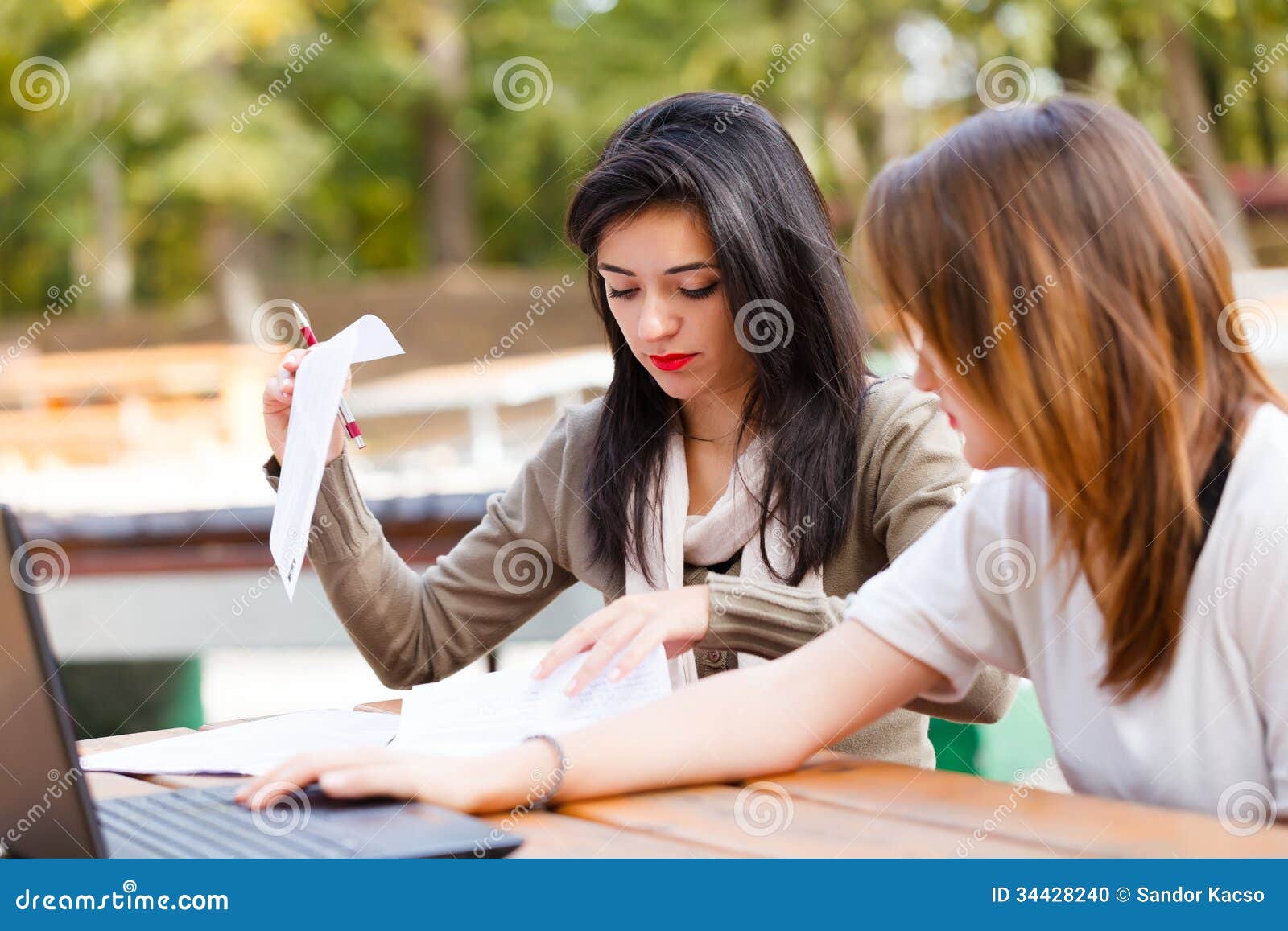Hard working students stock photo. Image of project, autumn - 34428240