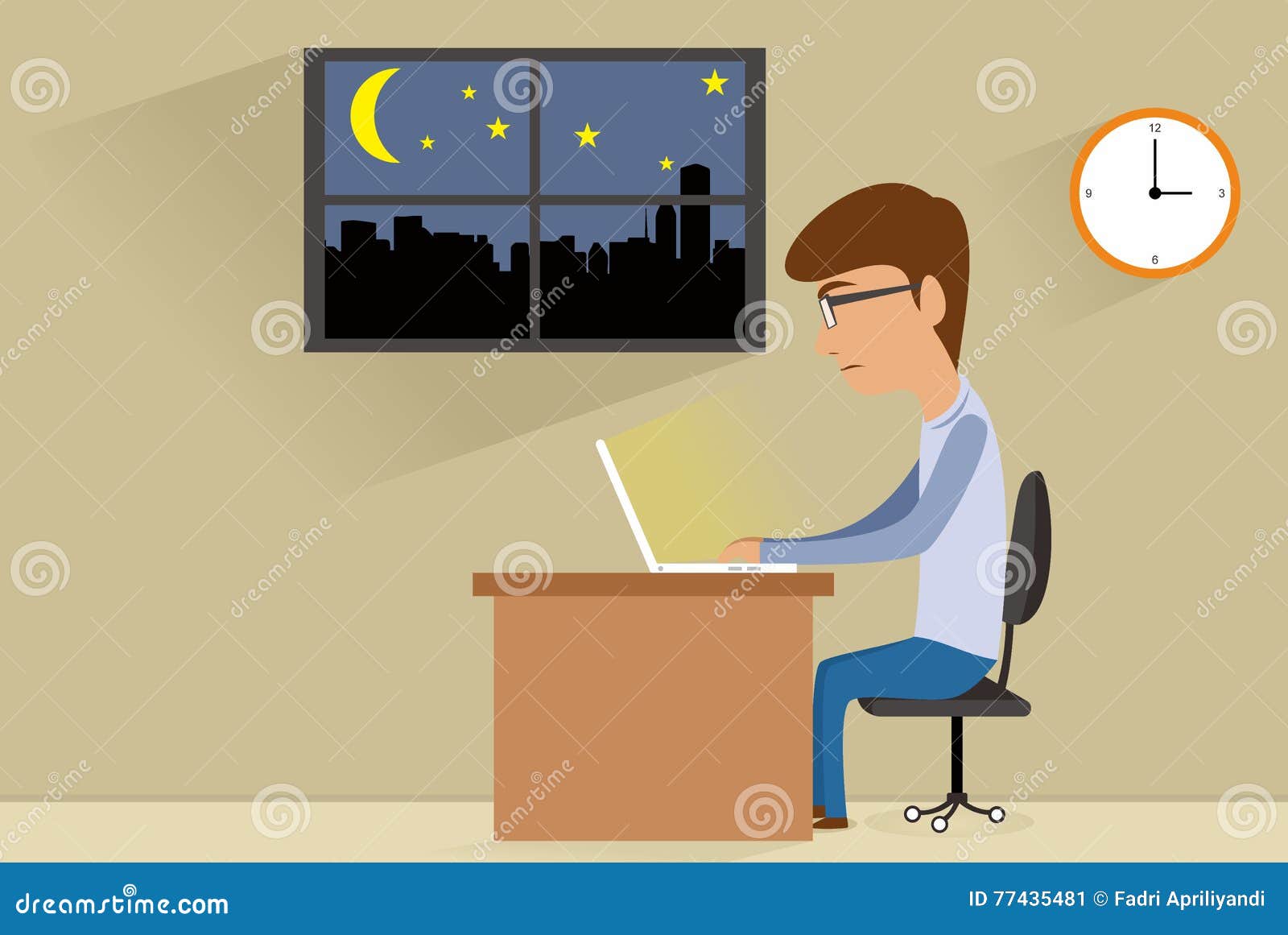 Hard Working stock illustration. Illustration of illustrations - 77435481