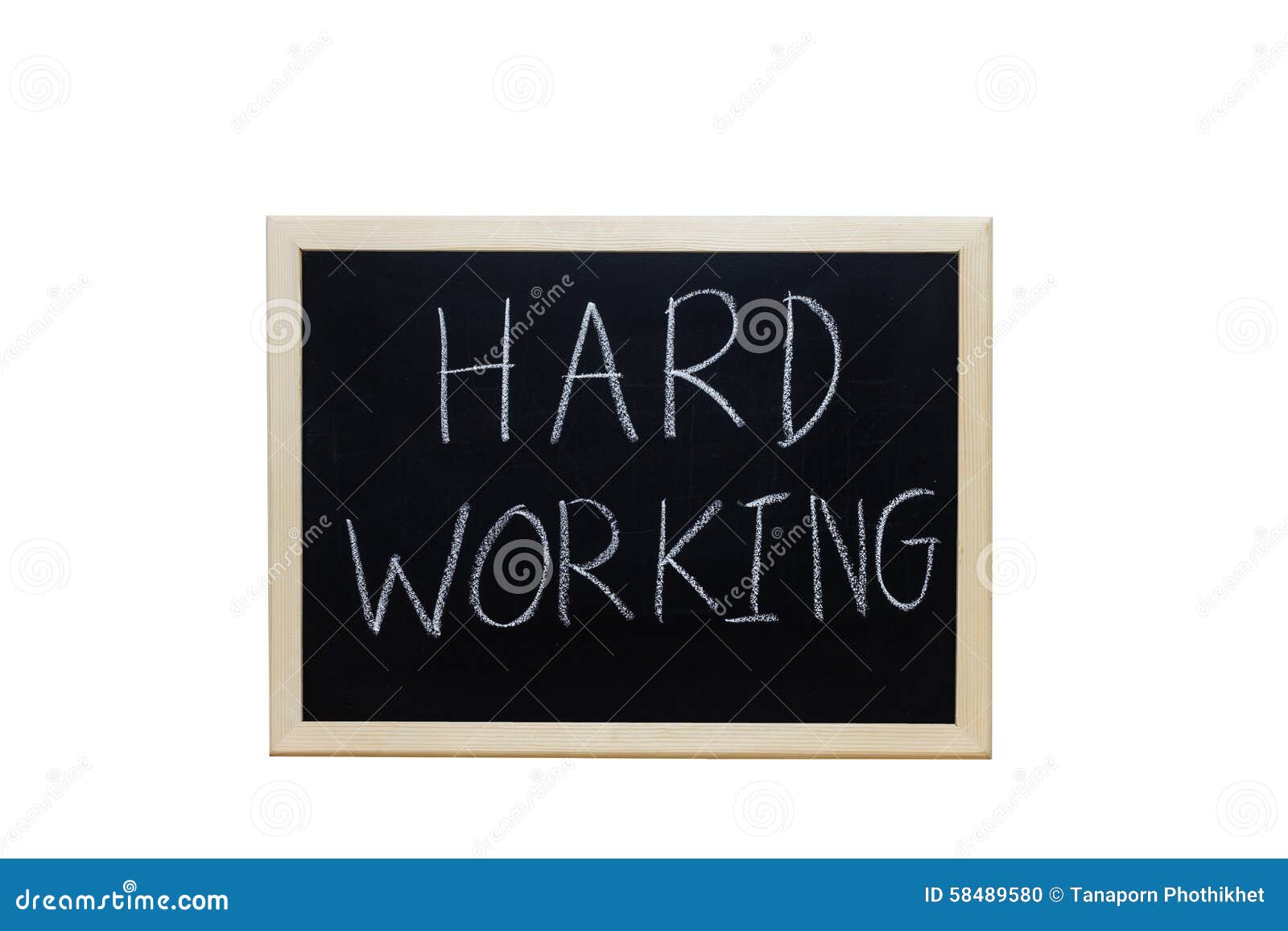 HARD WORKING Written with White Chalk on Blackboard Stock Photo - Image ...