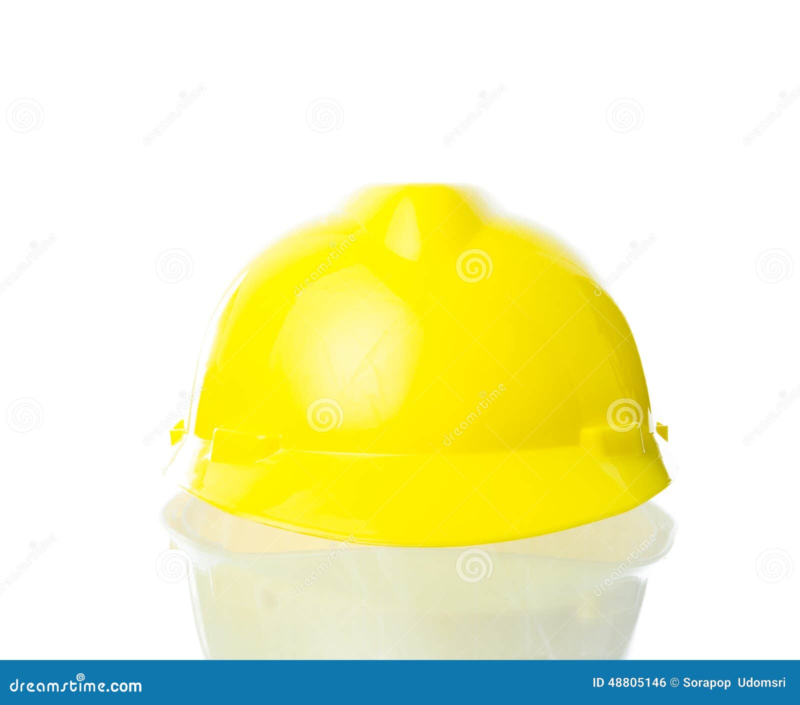 Hard Yellow Hat for Industrial Work, Engineers, Architect Isolate Stock ...